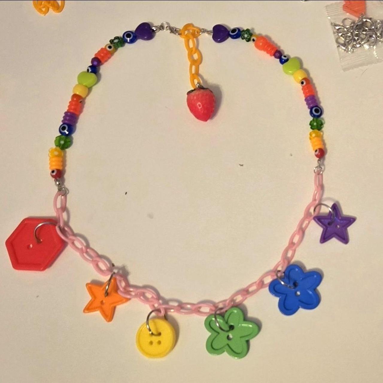 handmade rainbow colorful decora clowncore kidcore... | Depop