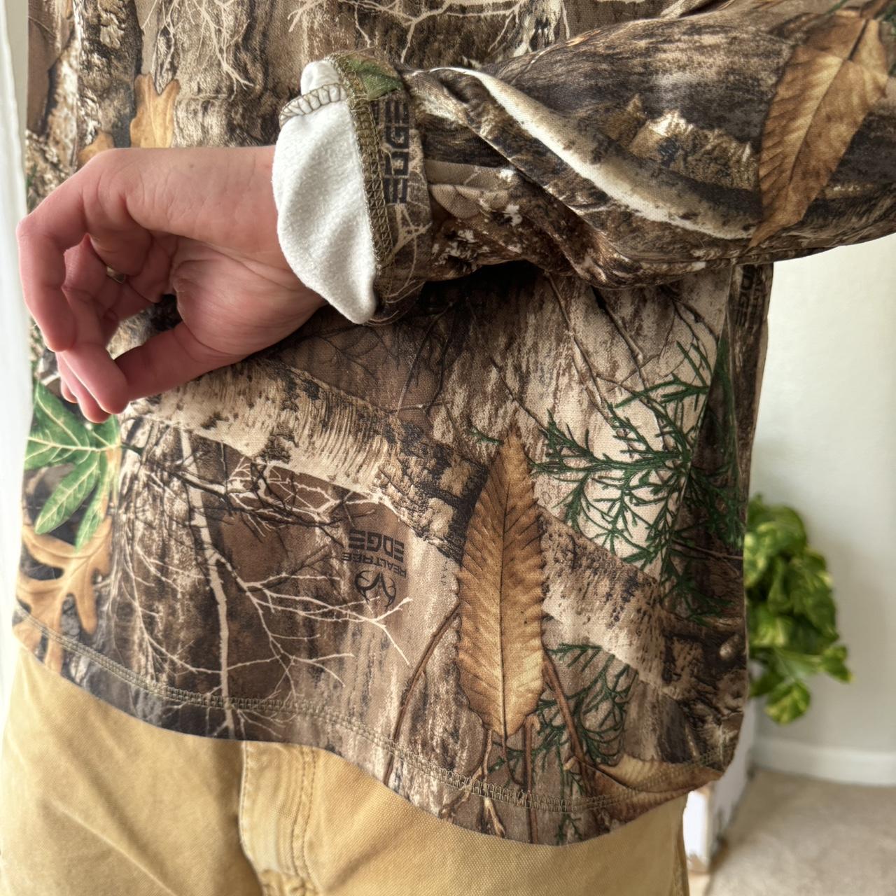 Real Tree Fleece lined long sleeve shirt Size:... - Depop