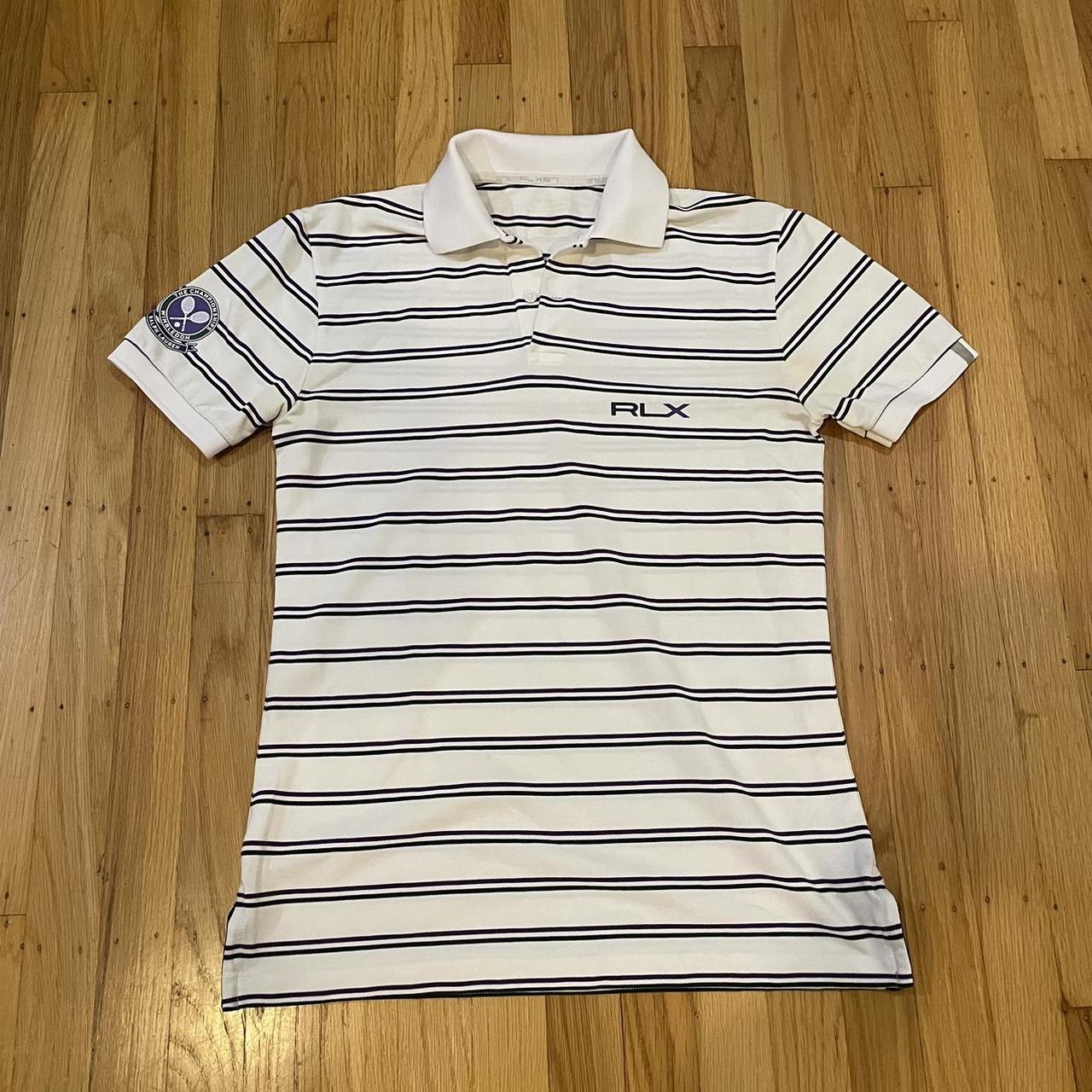 RLX Ralph Lauren Men’s Polo Shirt Striped Wimbledon... - Depop