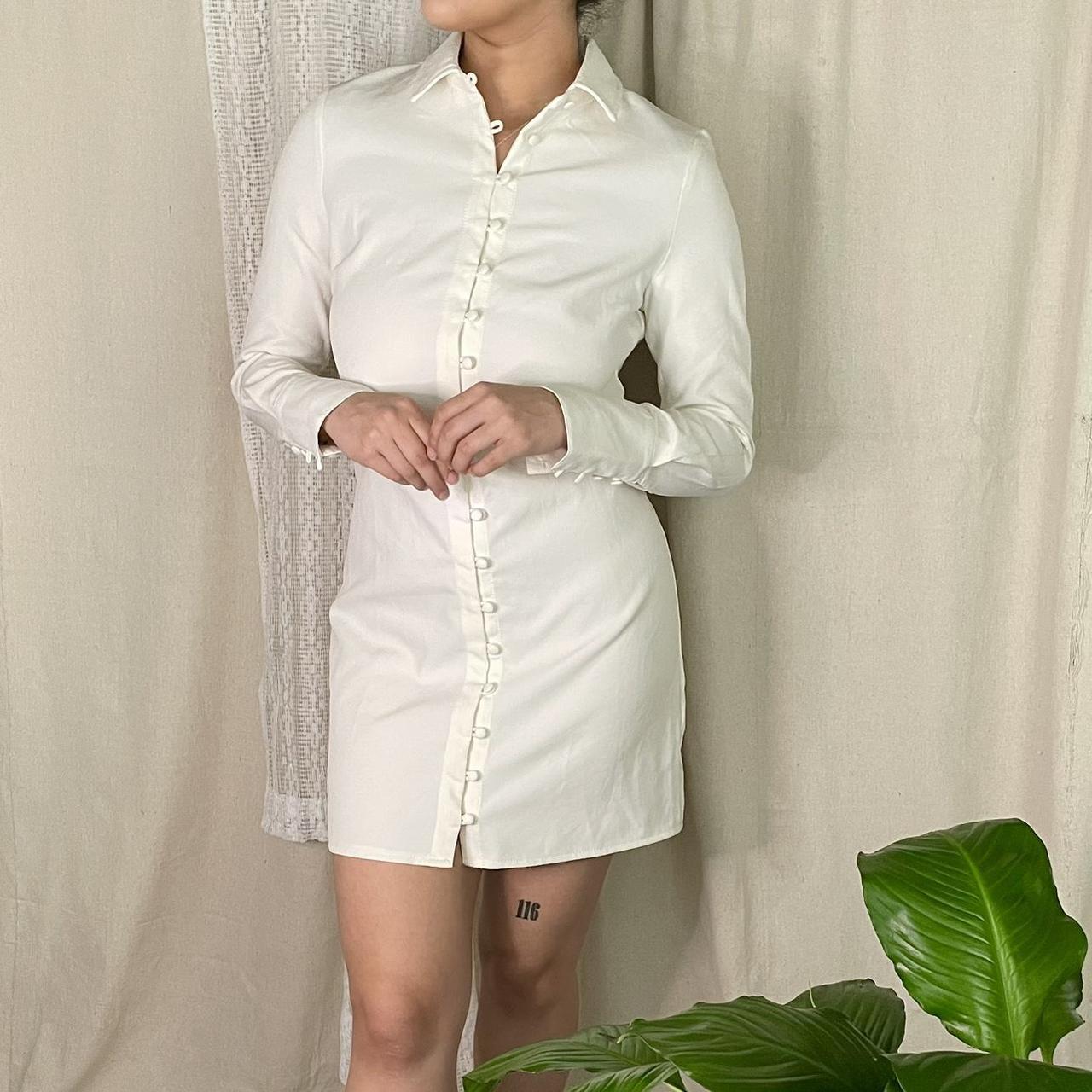 minimalist formal missguided button up collared mini... - Depop