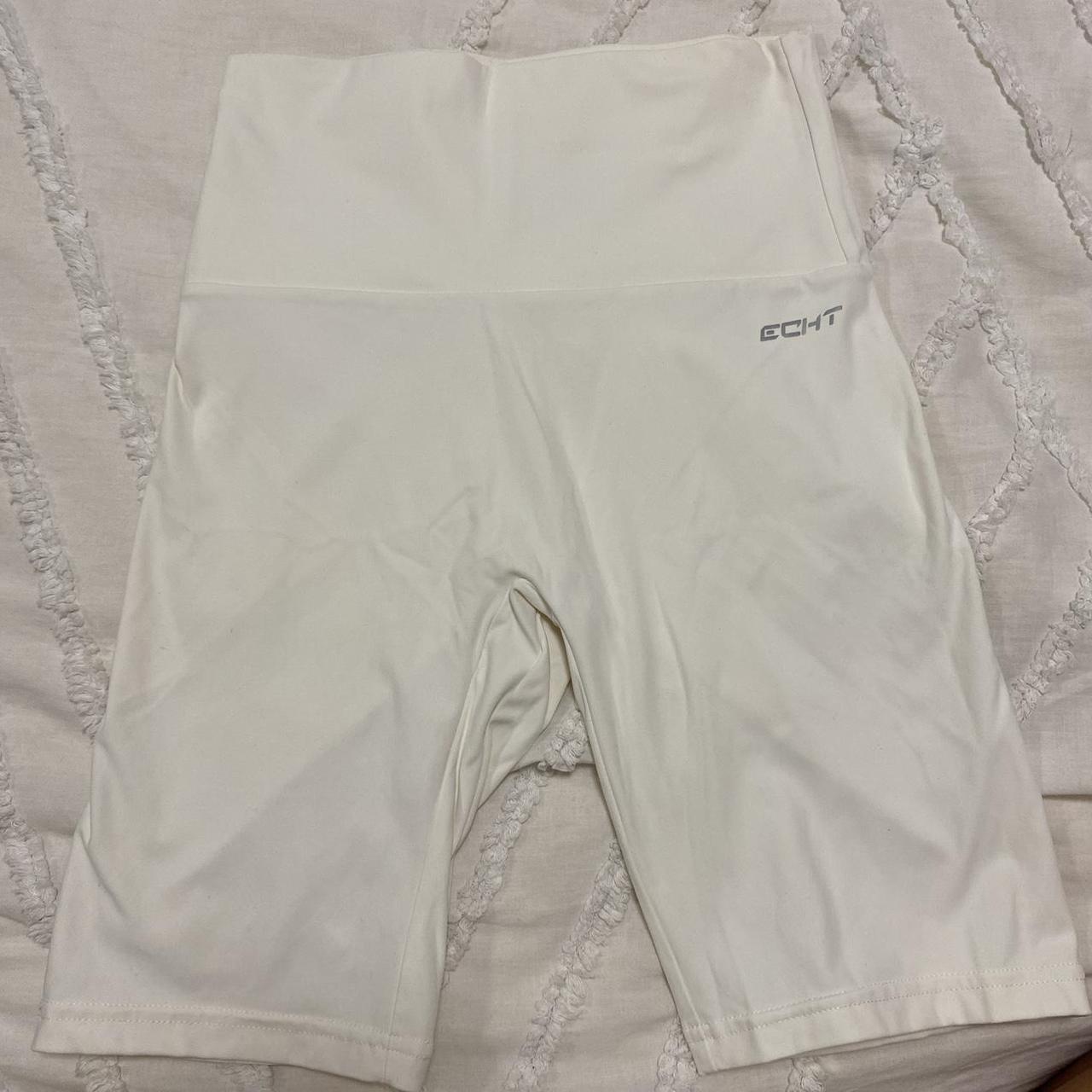 White ECHT bike shorts! Never been worn - Depop