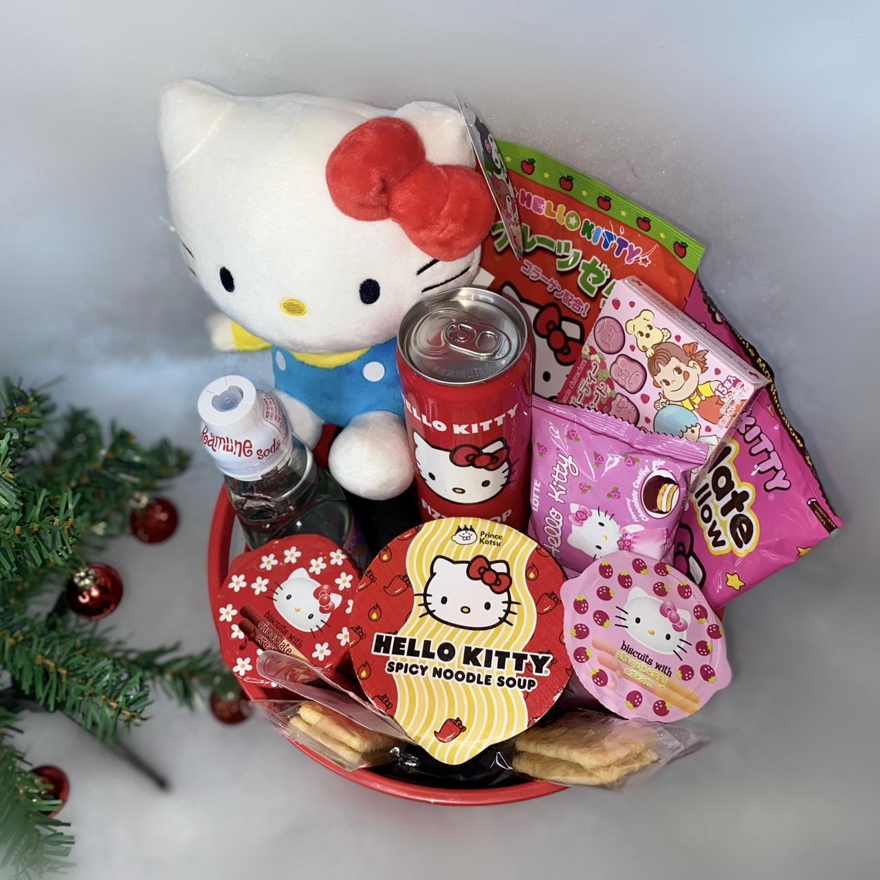 Hello Kitty Snacks Gift Basket🤎🧺 💌🍫🧸 MORE... - Depop