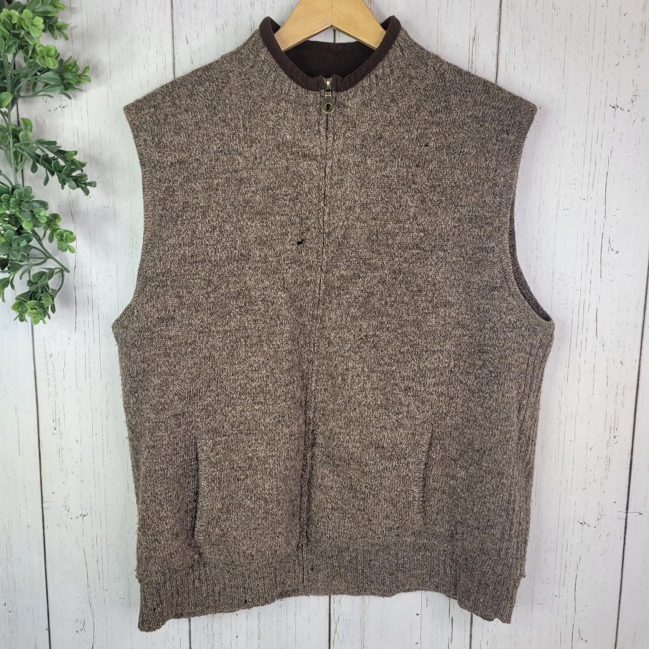 Pendleton wool sweater vest Brown wool, two front... - Depop