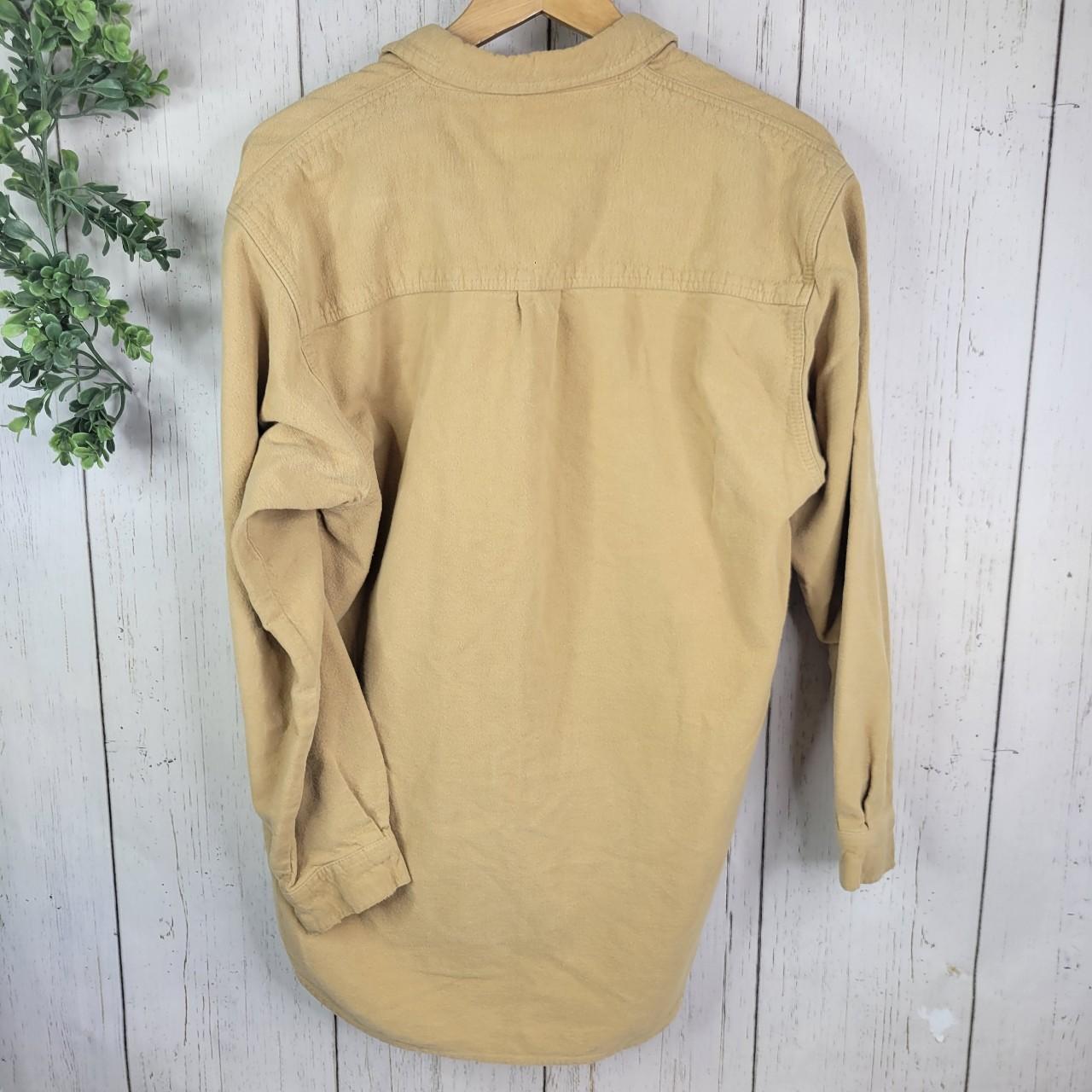 Thick cotton shacket flannel Cream colored Northwest... - Depop