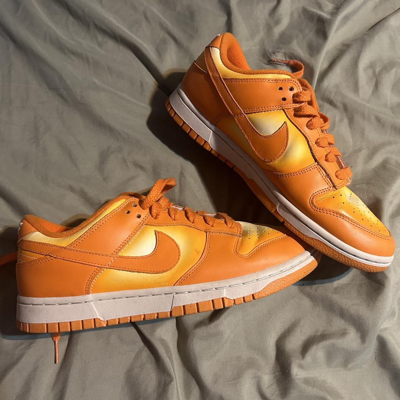 nike orange dunks size 8.5 - Depop