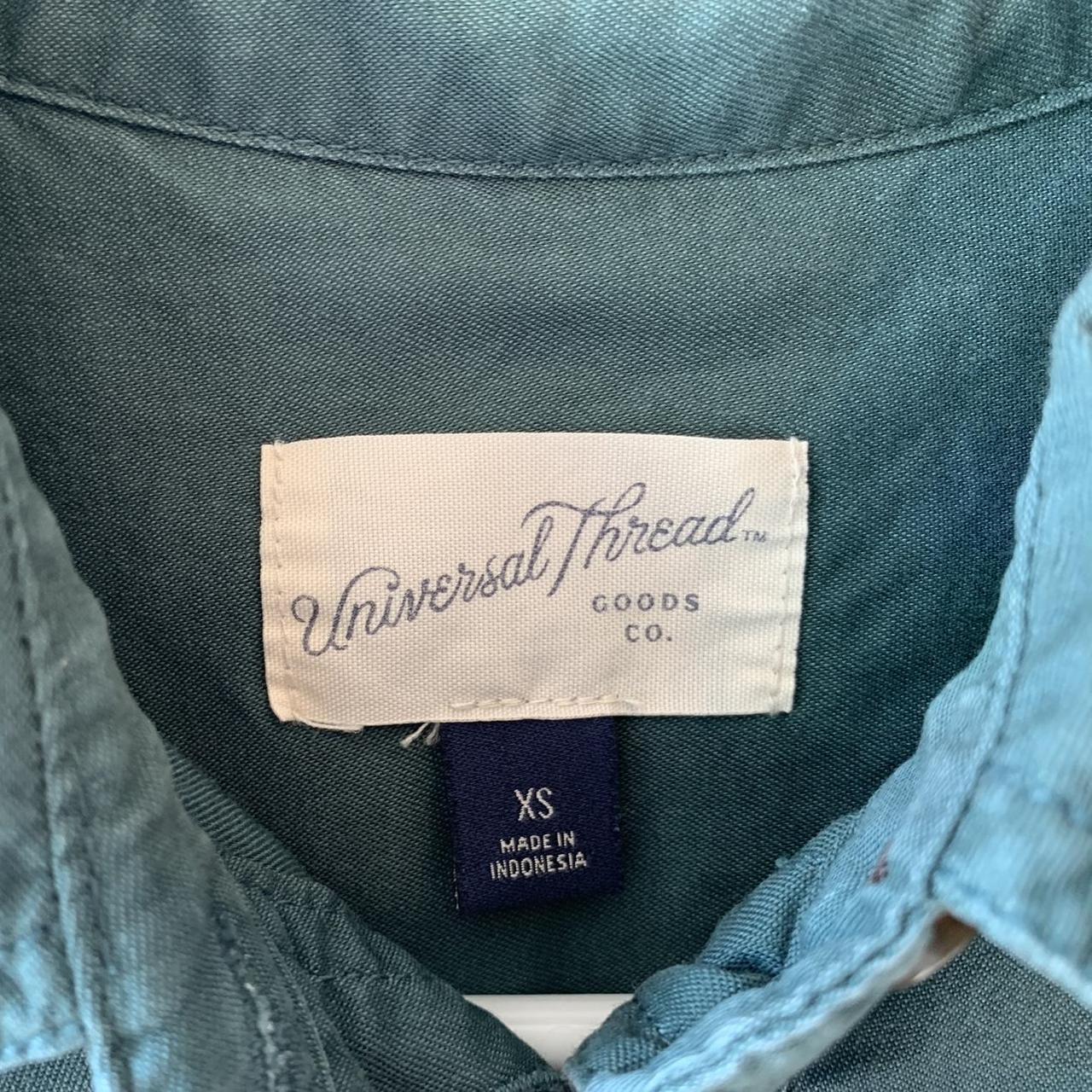 universal threads green cargo button up shirt - Depop