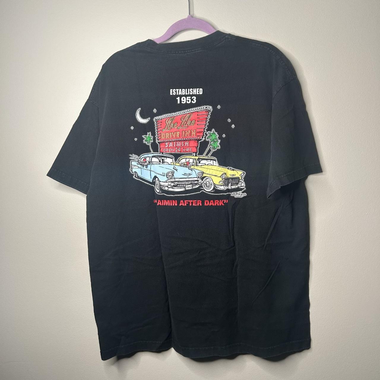 Like Like Drive Inn Hawaii Black Short Sleeve... | Depop