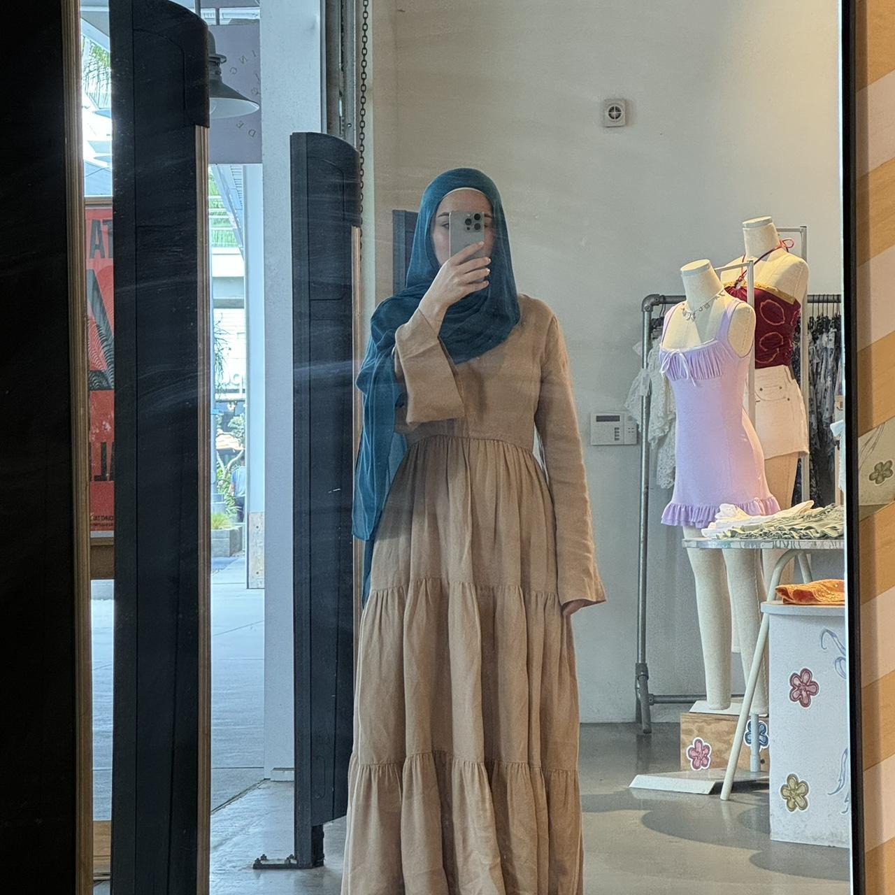 Veiled Collection Dress Beige Maxi Dress beige... | Depop