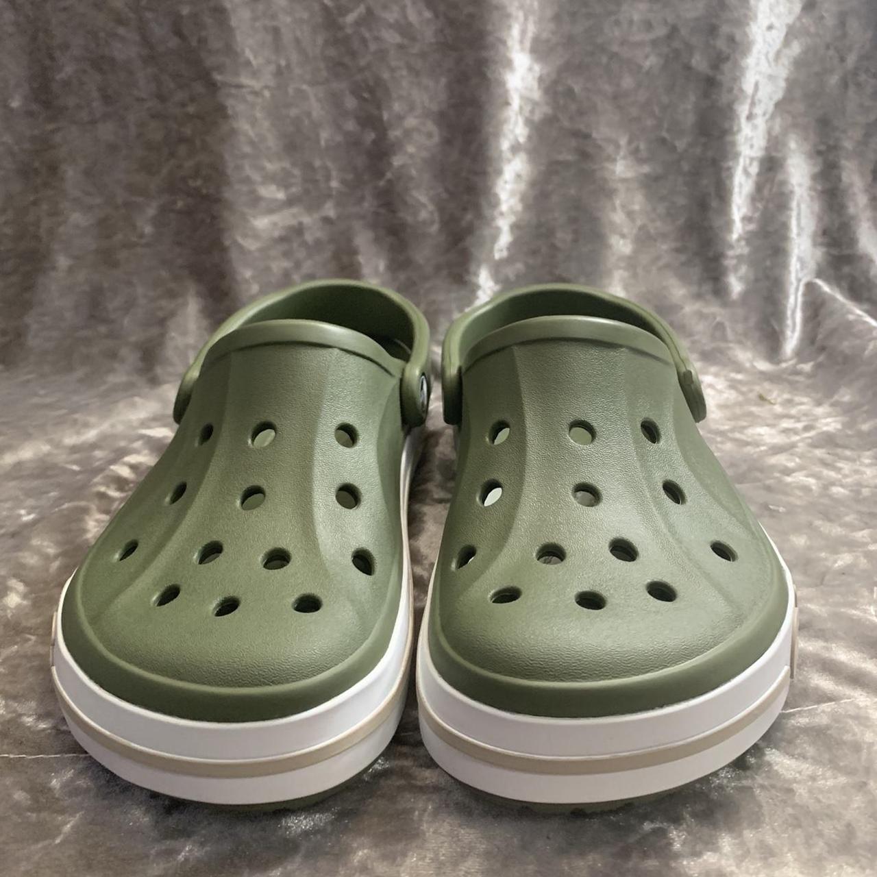 Brand new olive green crocs! Size: men 5 / women... - Depop