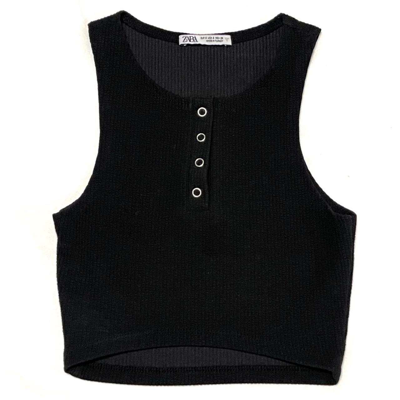 Zara bottom crop top. Size Small Can fit XS or... - Depop