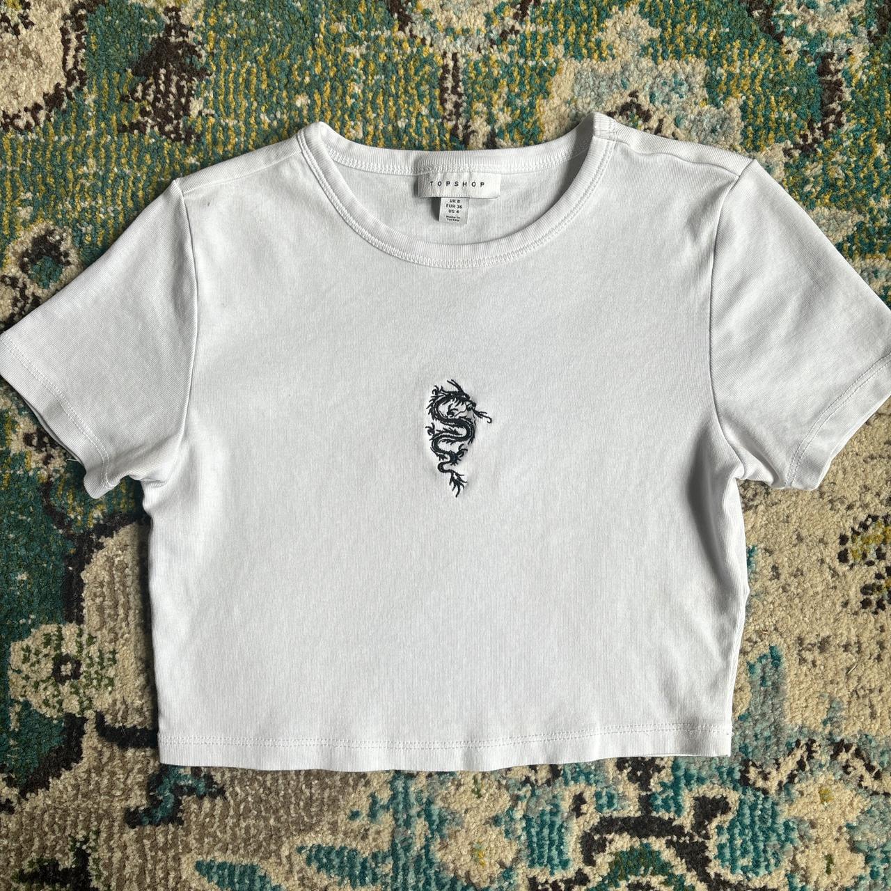 topshop baby tee 🌹 the cutest white cropped baby... - Depop