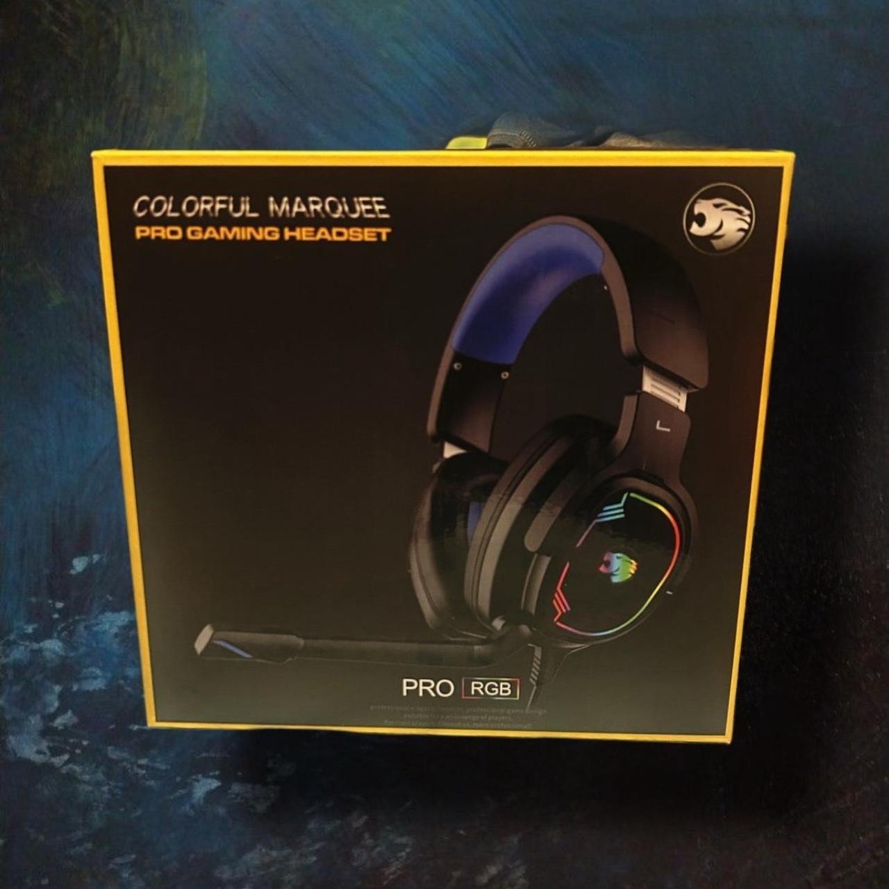 Colorful marquee pro gaming headset - black &... | Depop