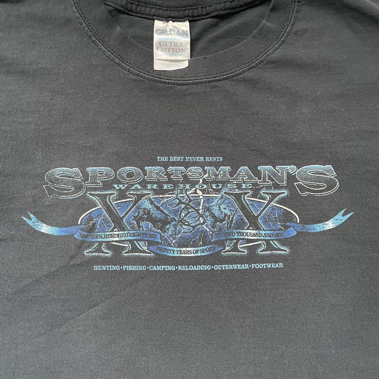 Warehouse Men's Black and Blue T-shirt | Depop