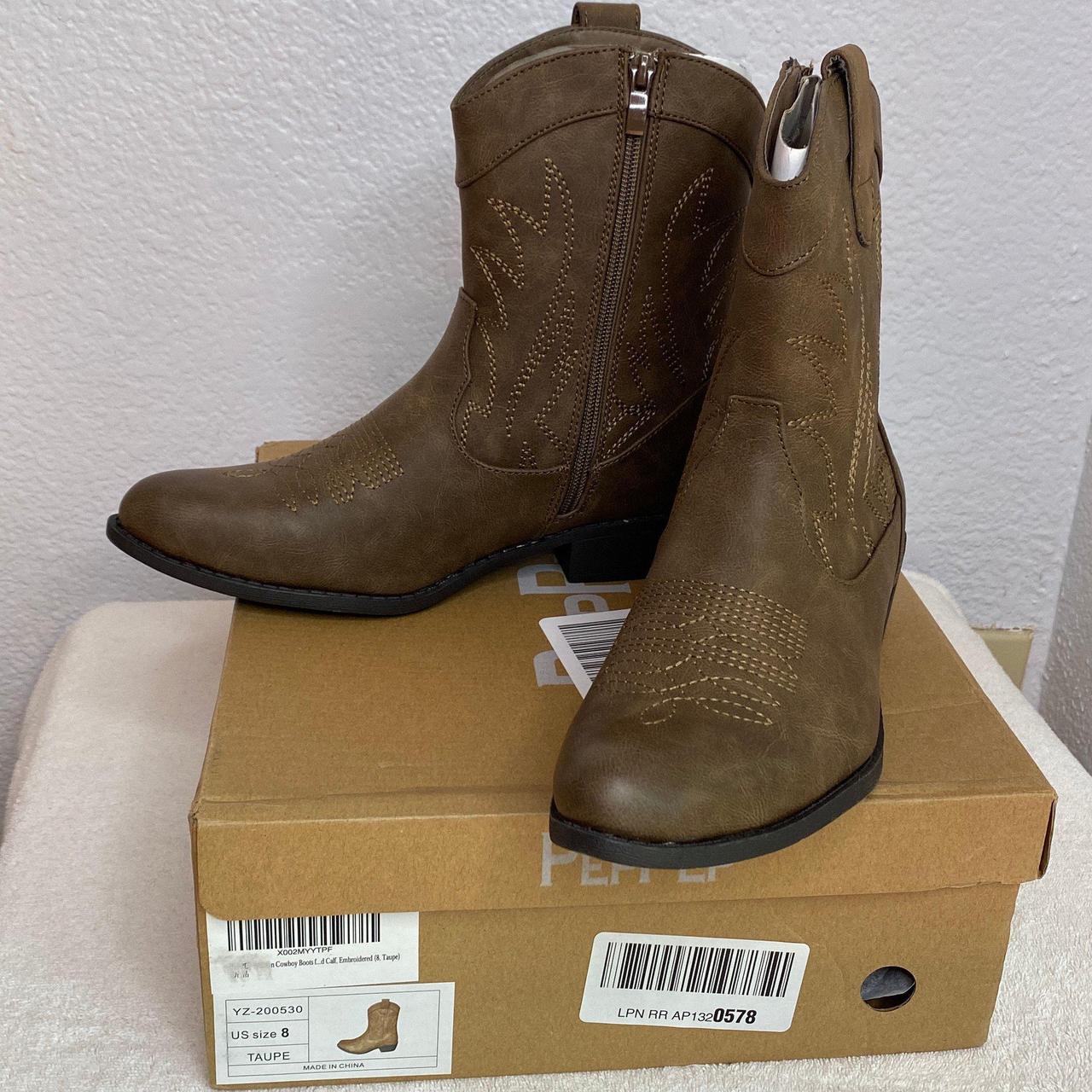 Pep Pep Western Cowgirl Cowboy Vegan Ankle Boots Sz... - Depop