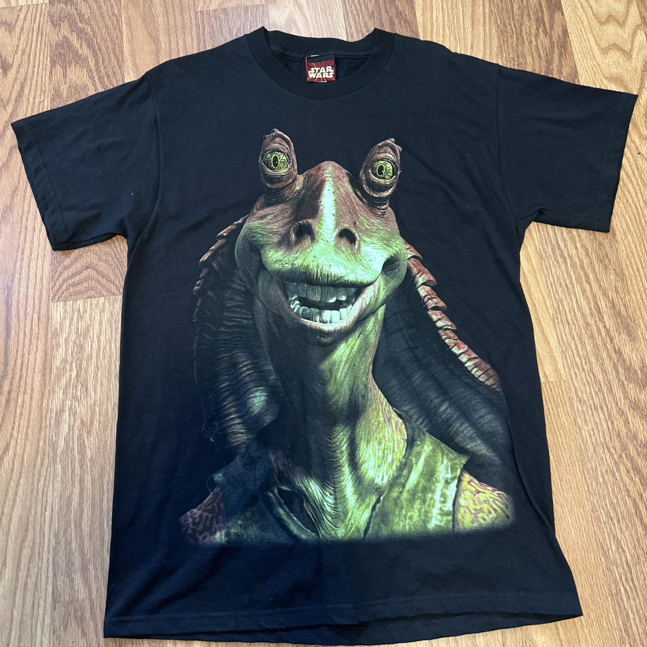 Vintage Star Wars Jar Jar Binks Graphic T-shirt... | Depop