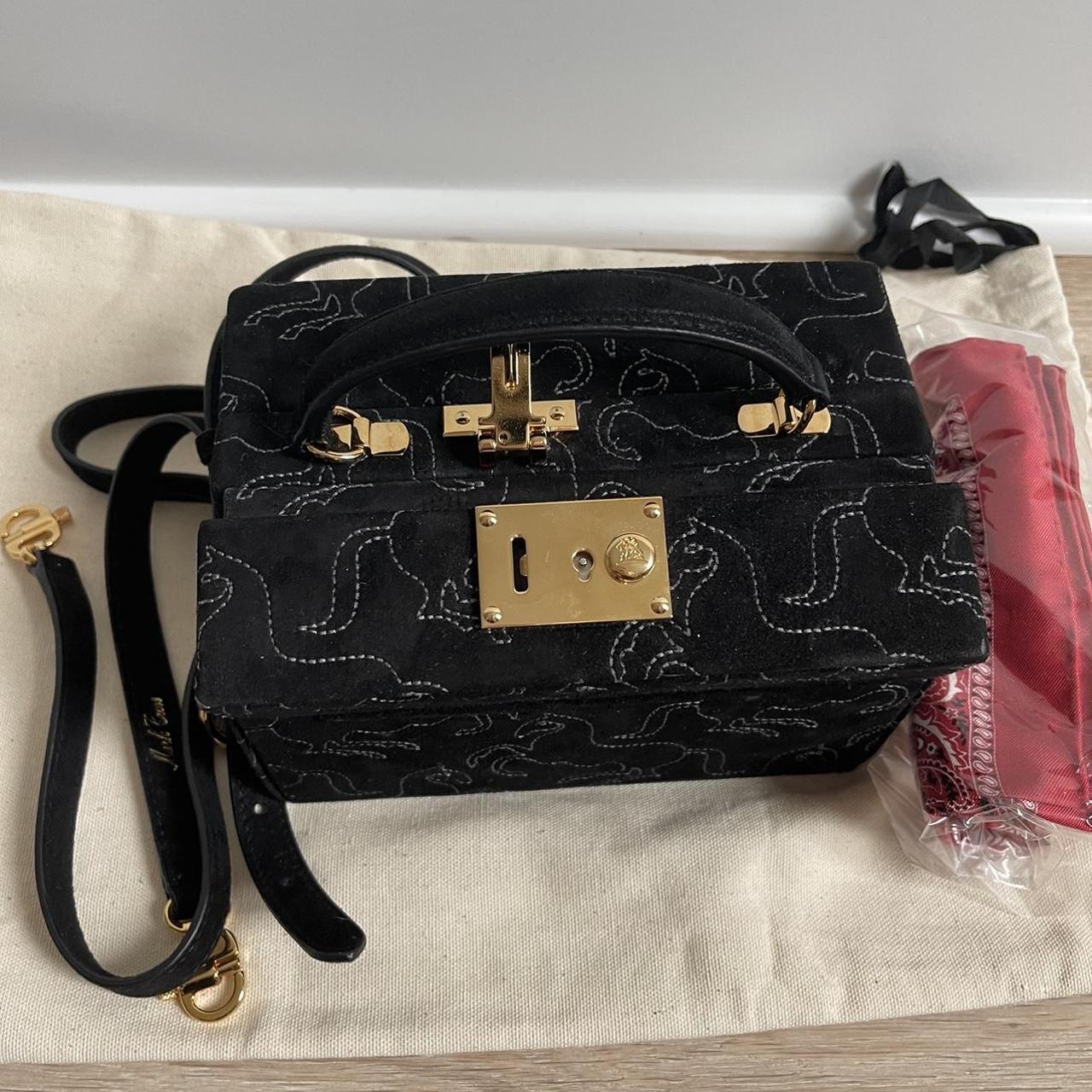 Mark Cross Bag Suede Horse Embroidery 1845 Trunk.... - Depop