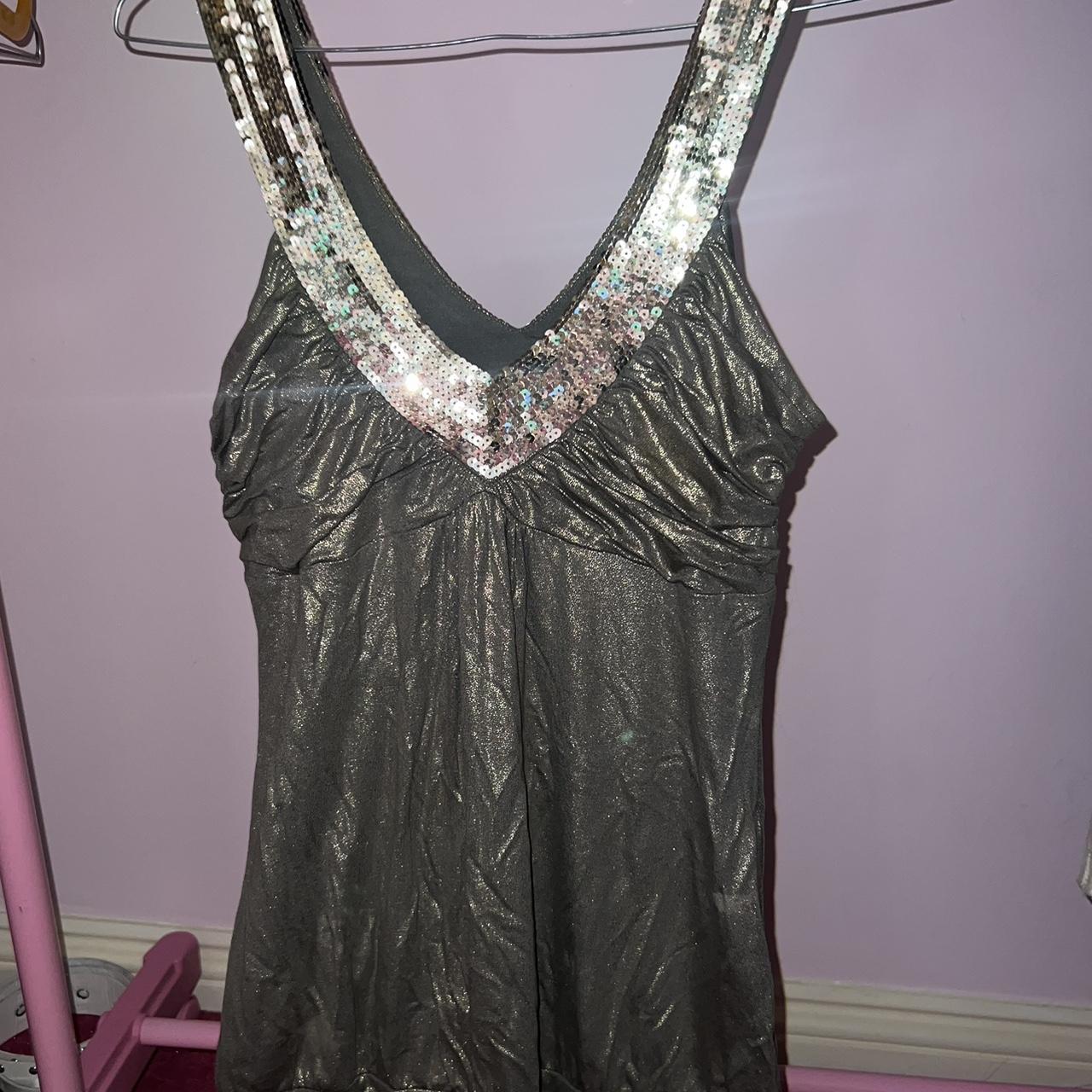 Jane Norman grey dress/top size 10 #y2k #2000s... - Depop