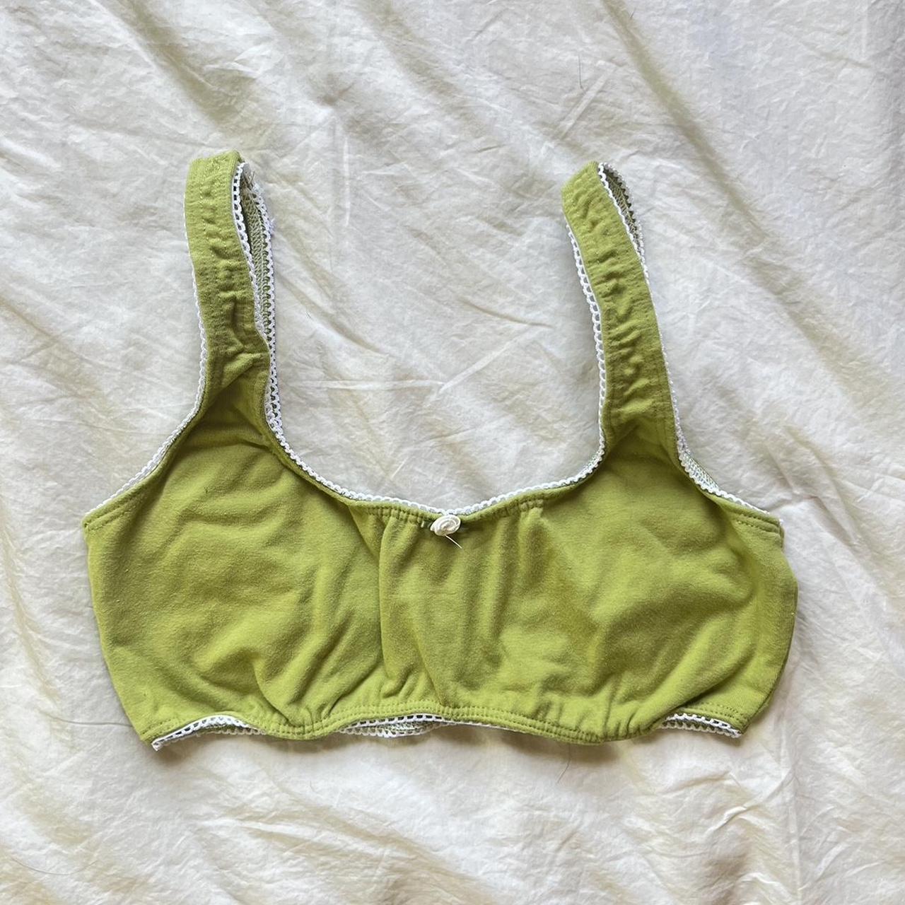 Rat Boi organic scoop neck bra in avocado size extra... - Depop