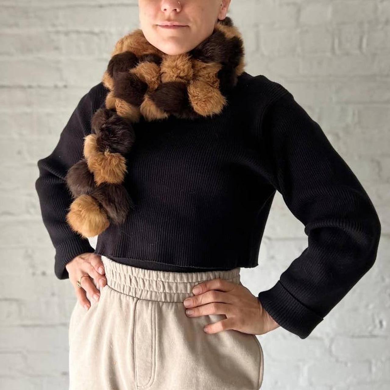 1990s Rabbit Fur Scarf Rabbit Fur Scarf from the... - Depop