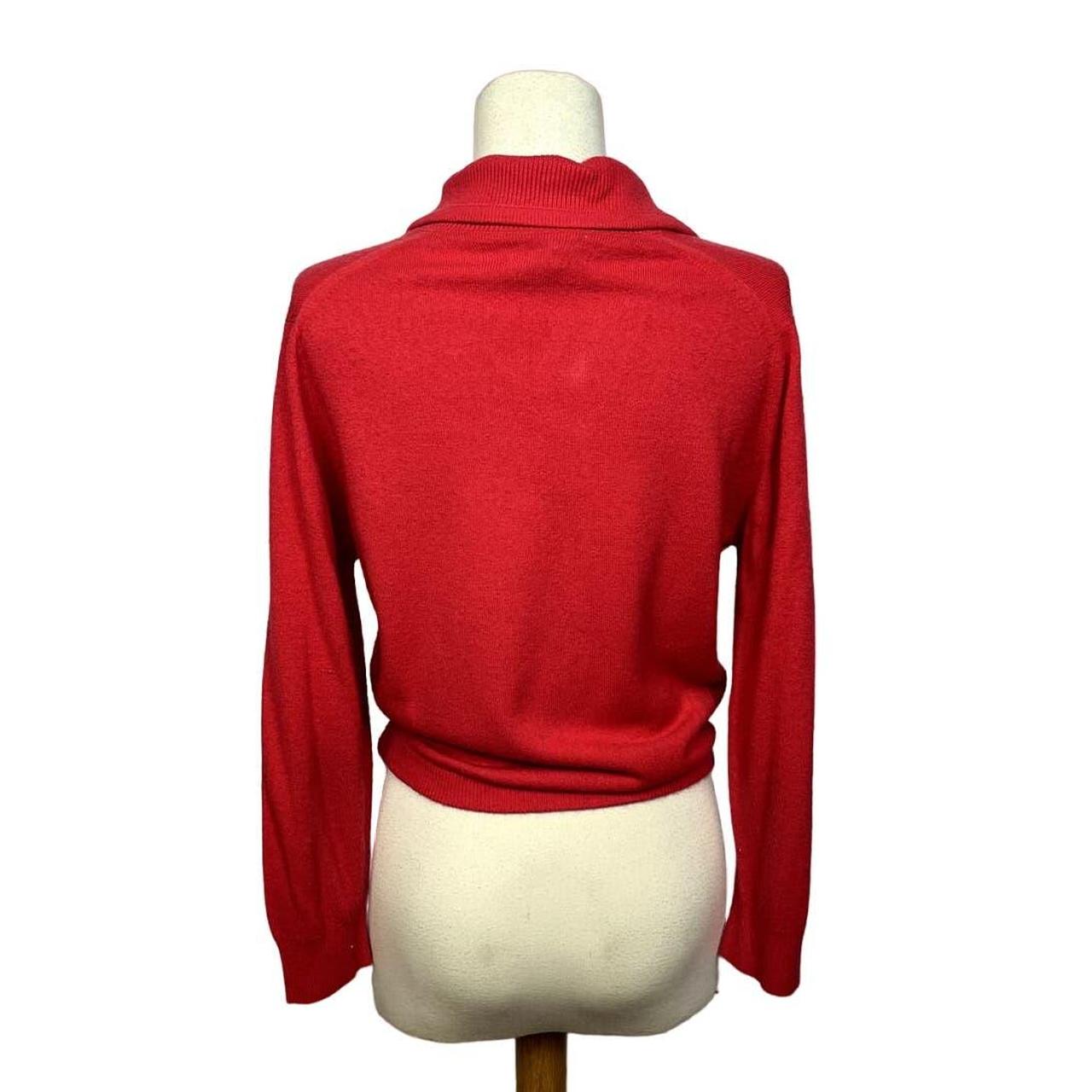 1950s Pink Cardigan Sweater Button Up Collared Depop