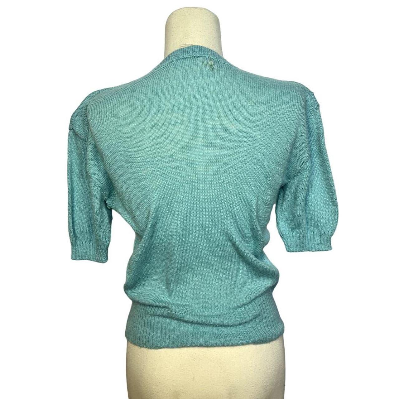 1940s Teal Sweater | Pin Up | Bust 32 | Waist 28 |... - Depop