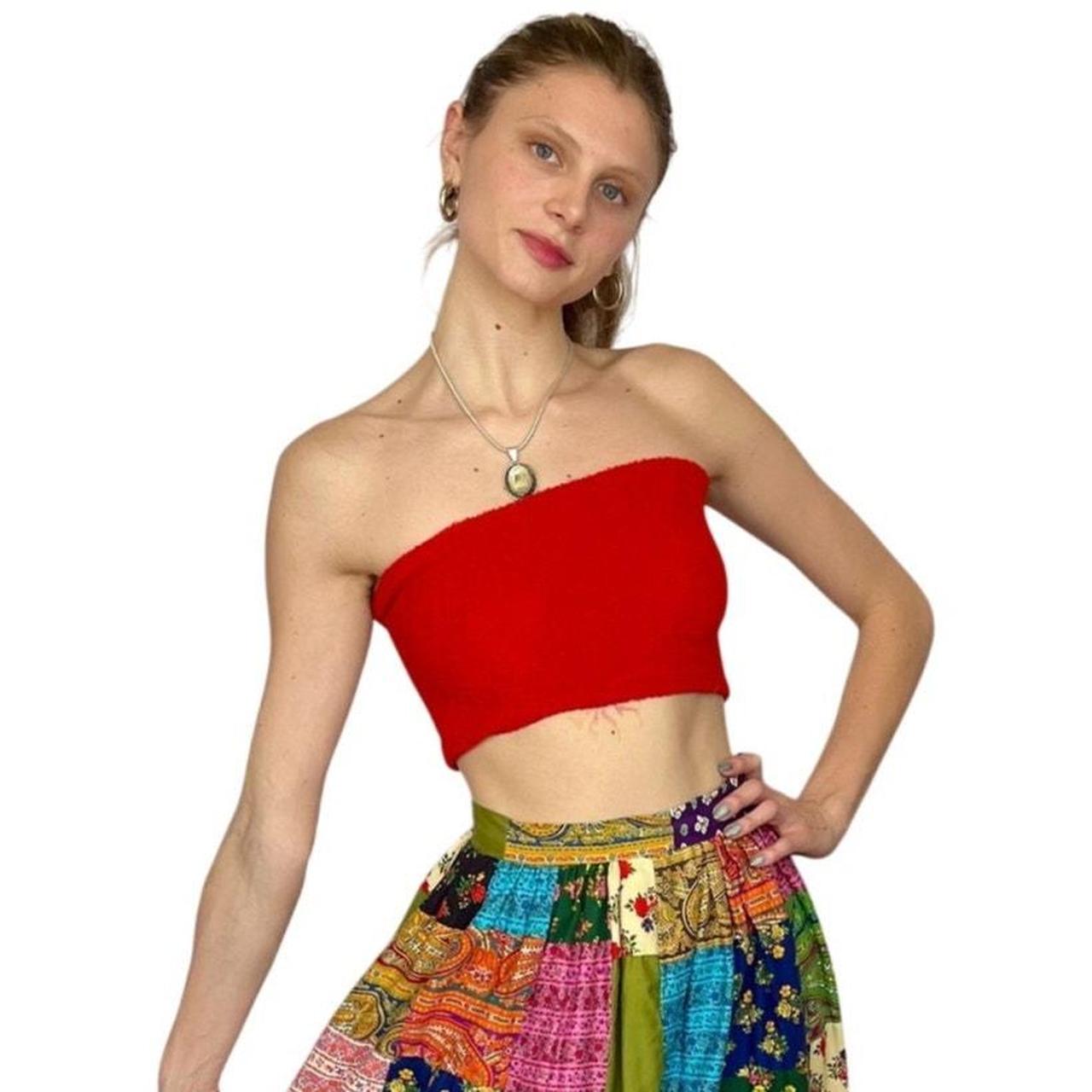 70s Tube Top | XXS | Red | Terry Cloth |... | Depop