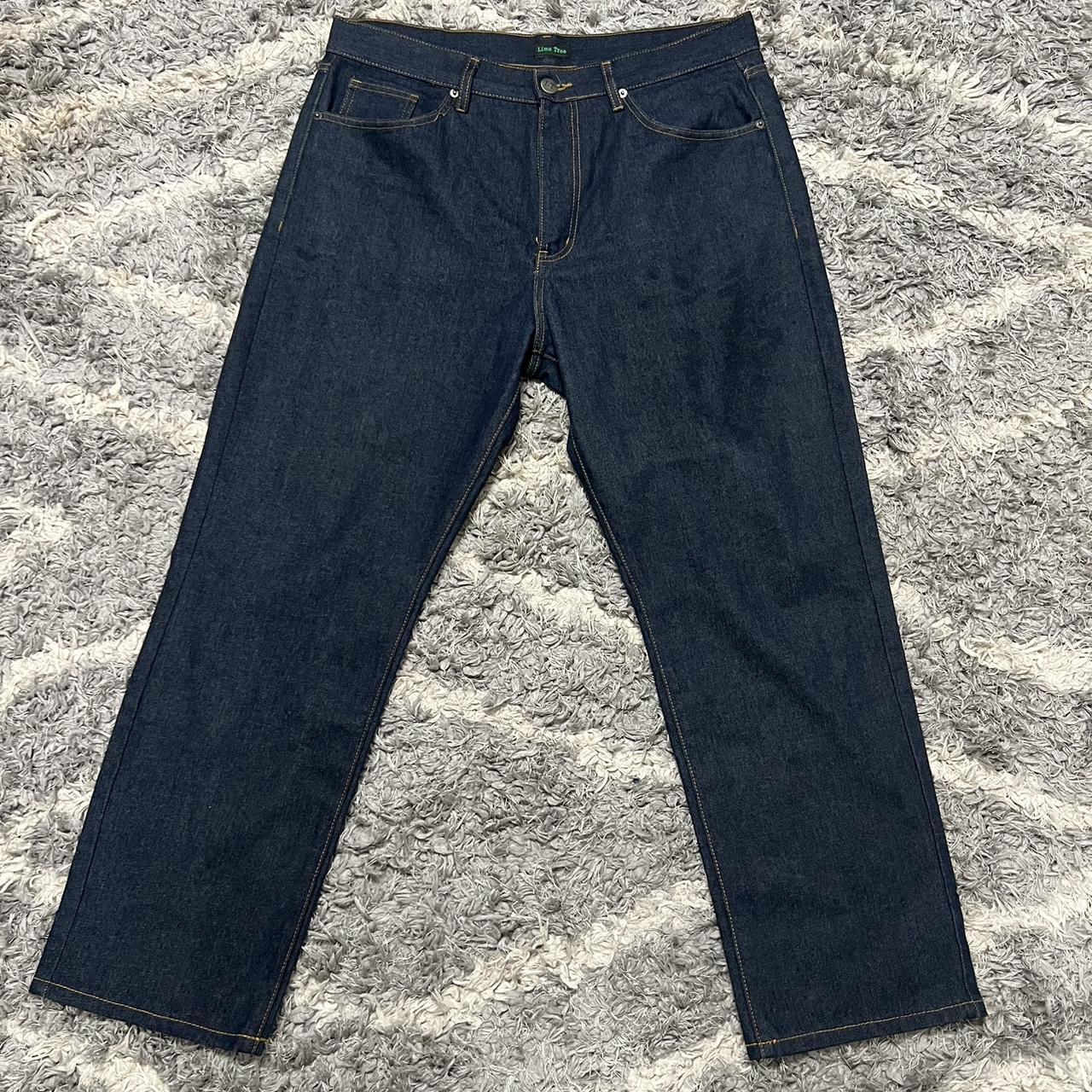 Dark blue Lime Tree Jeans Very similar to Levi 501... - Depop