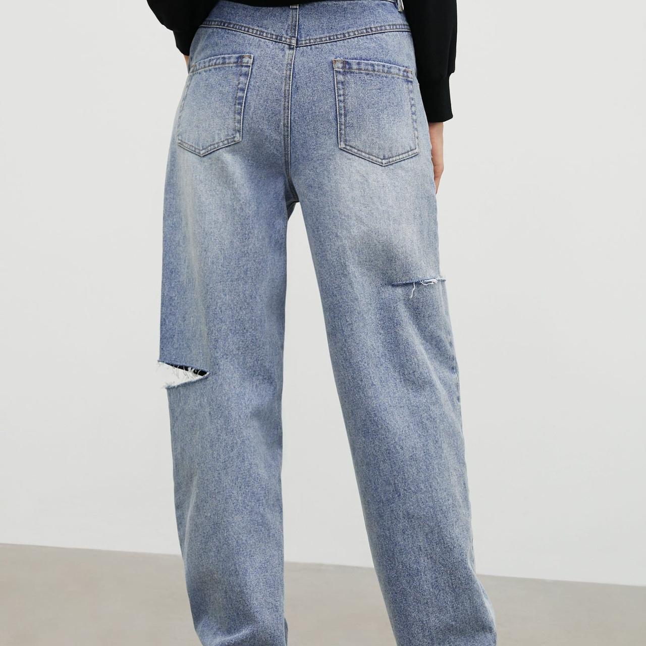 J.ING ripped wide leg slouchy mom jeans. only worn... - Depop