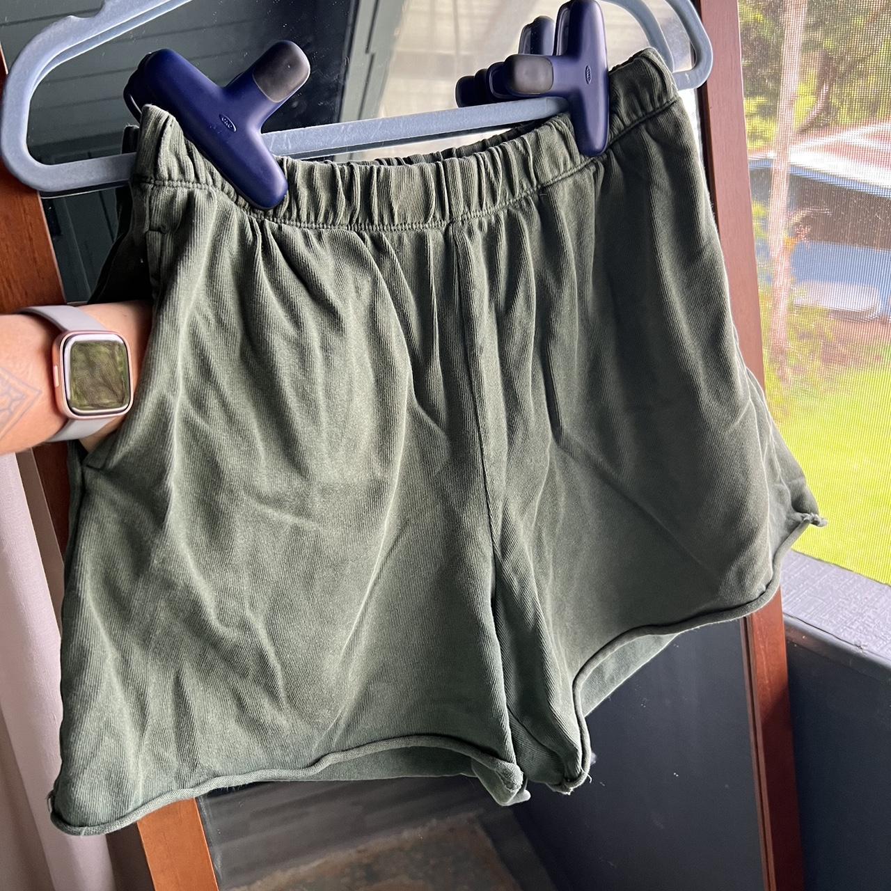 Aerie Women's Green Shorts | Depop