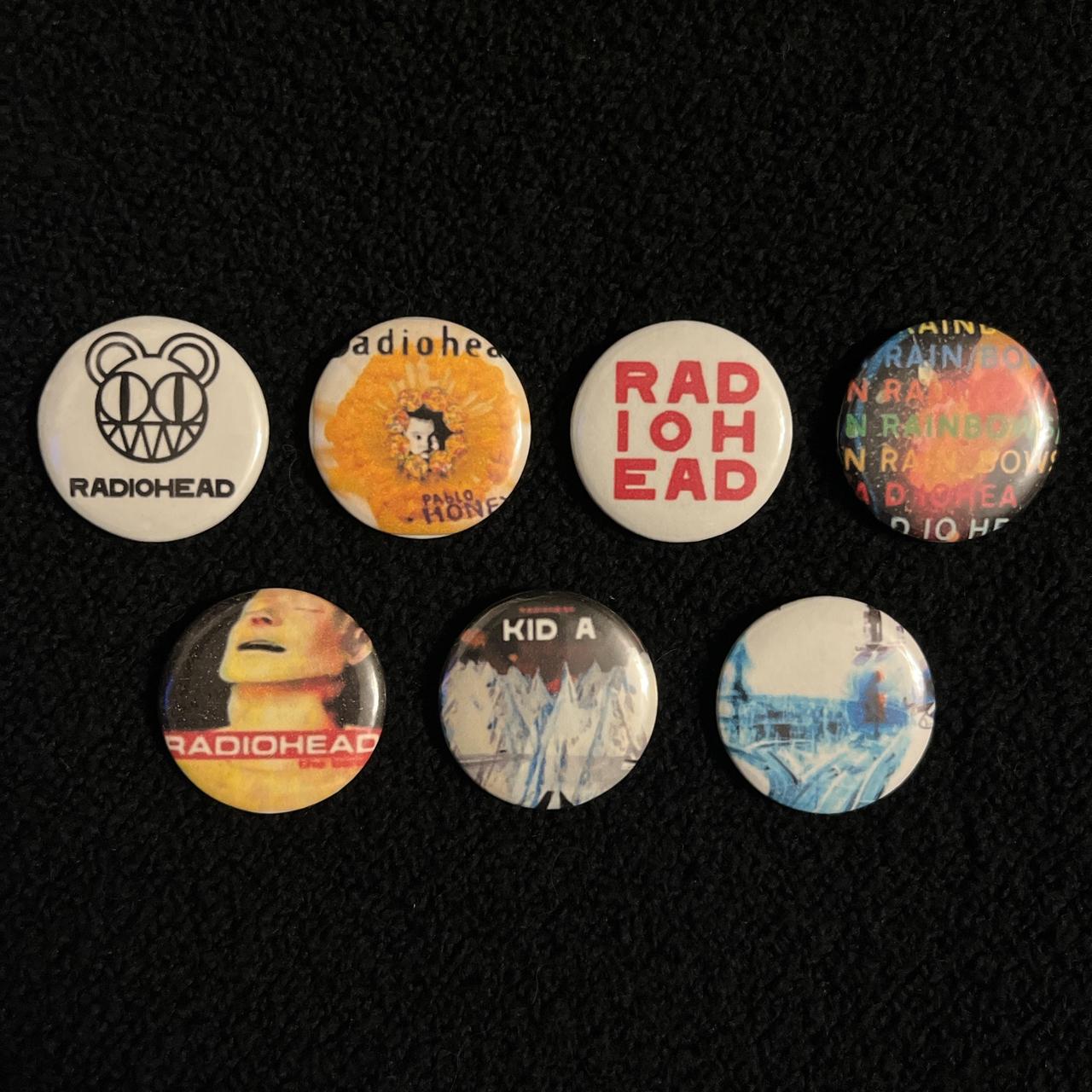 radiohead pins! listing price is for the full... - Depop
