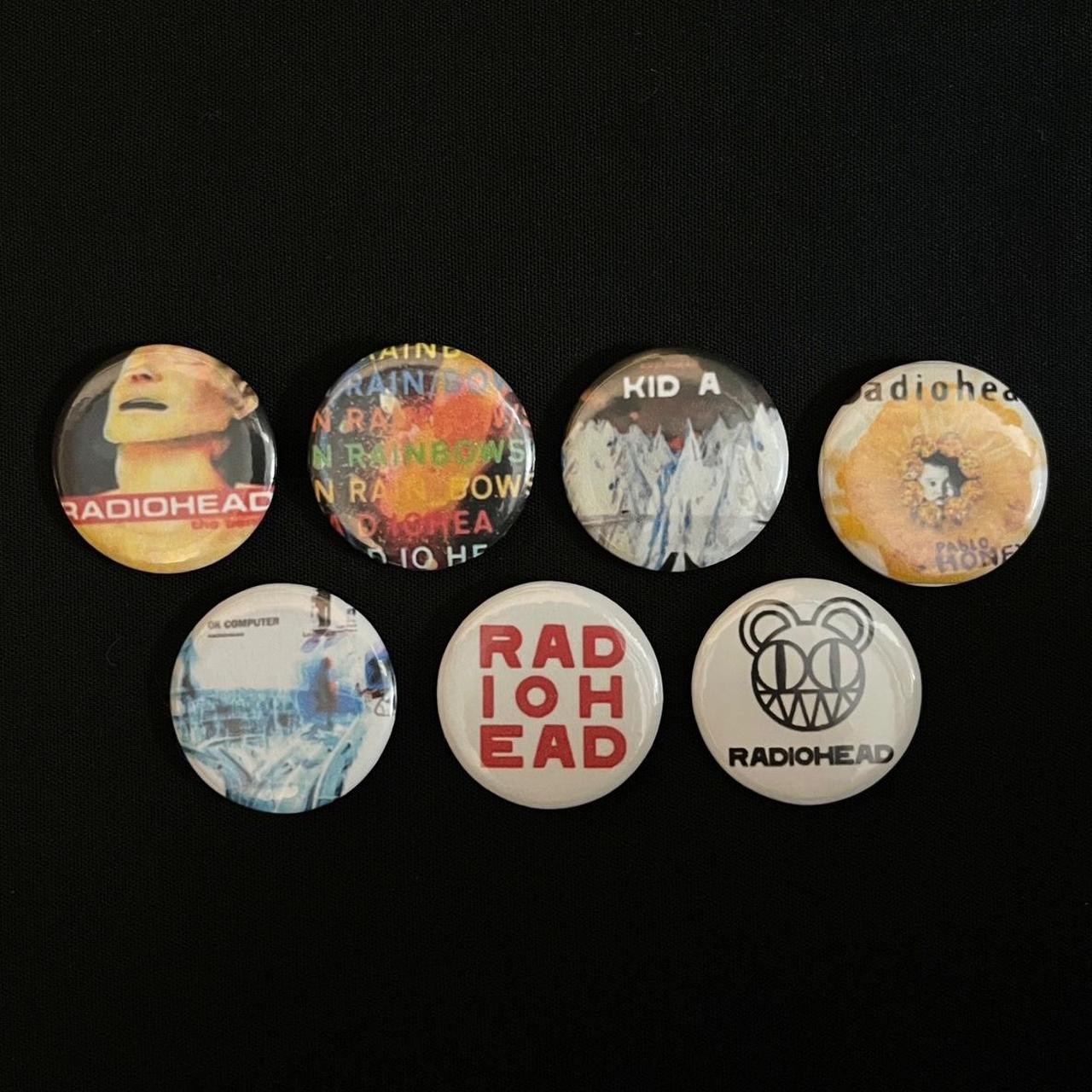 radiohead pins! listing price is for the full... - Depop