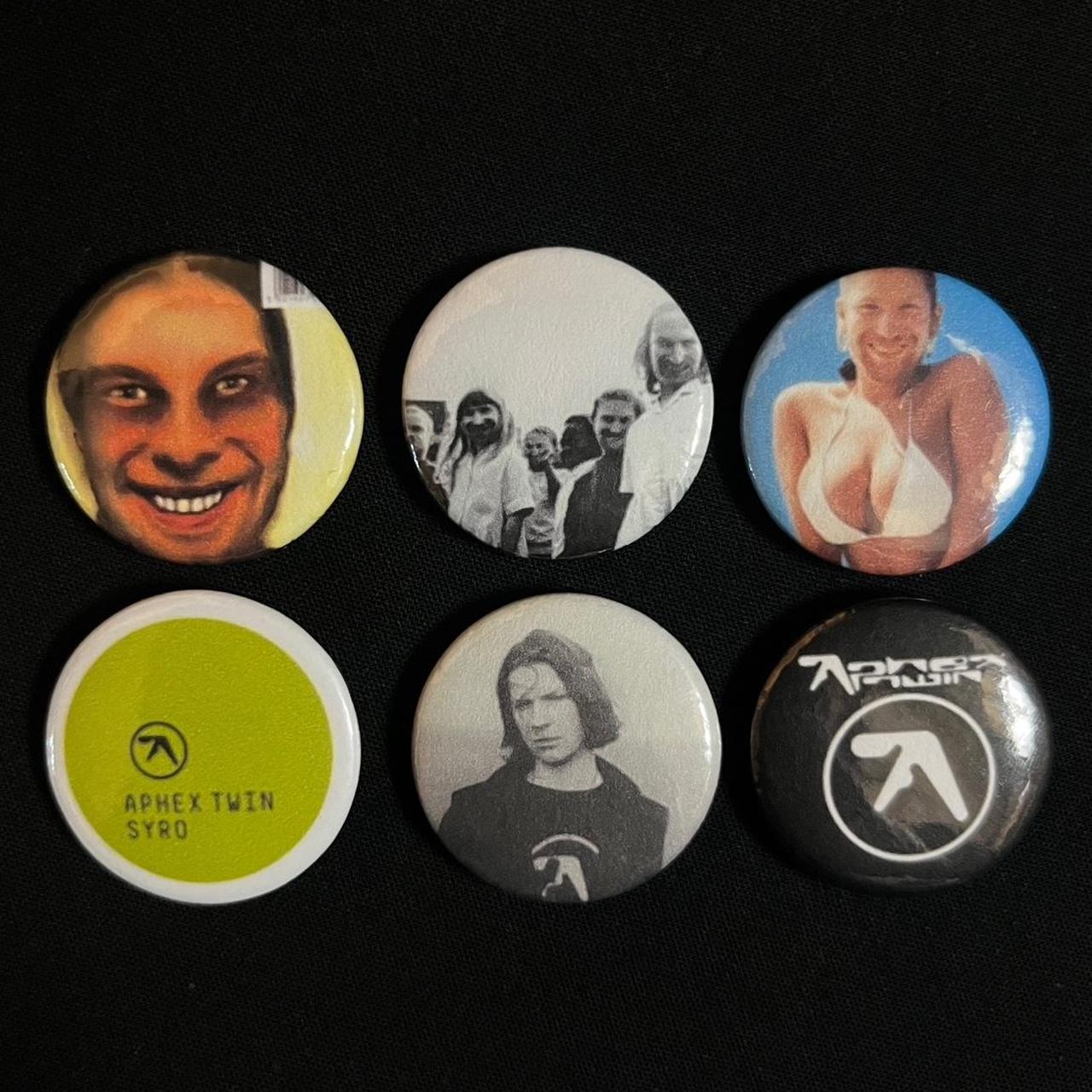 aphex twin pins! listing price is for the full... - Depop
