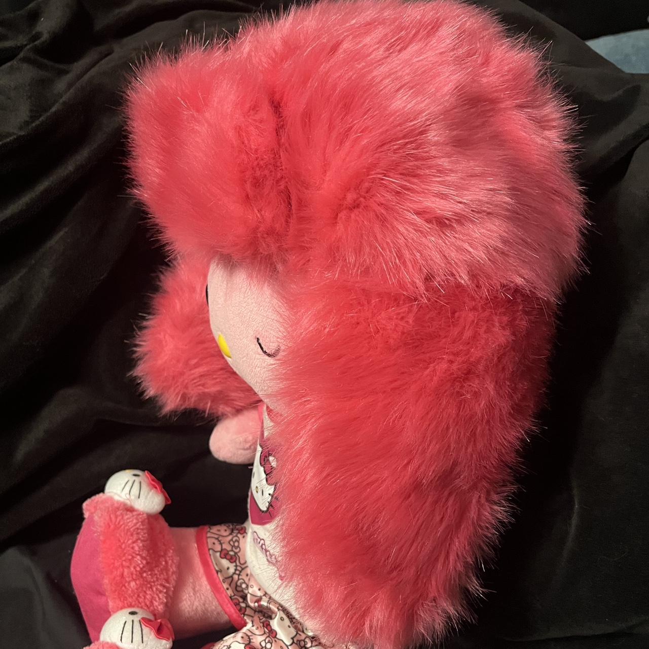 hot pink ushanka fuzzy hat! *hello kitty plush NOT... - Depop