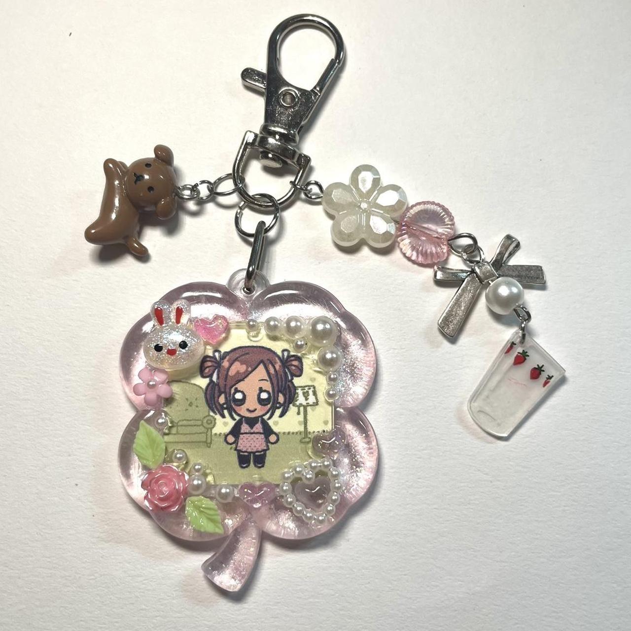 🎸🖤🍓nana and hachi illustration keychain!🍓🎀🌸 Price... | Depop