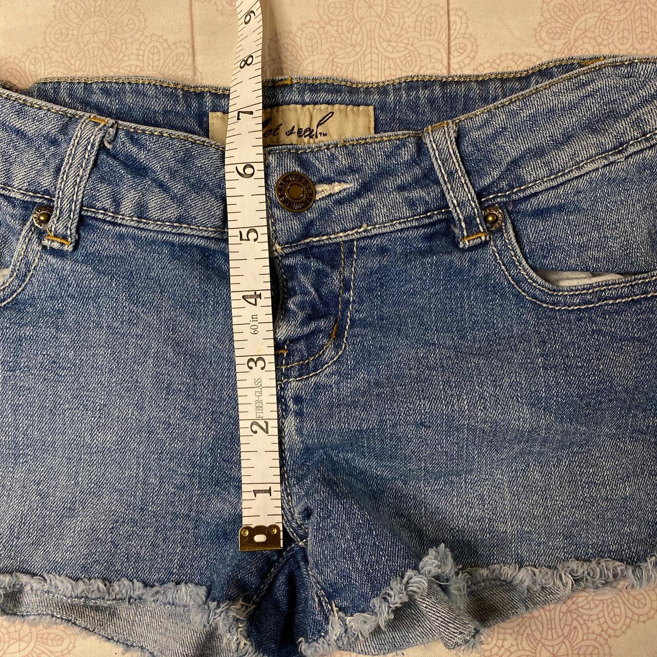Low rise size one denim shorts Wet seal Cute lil... - Depop