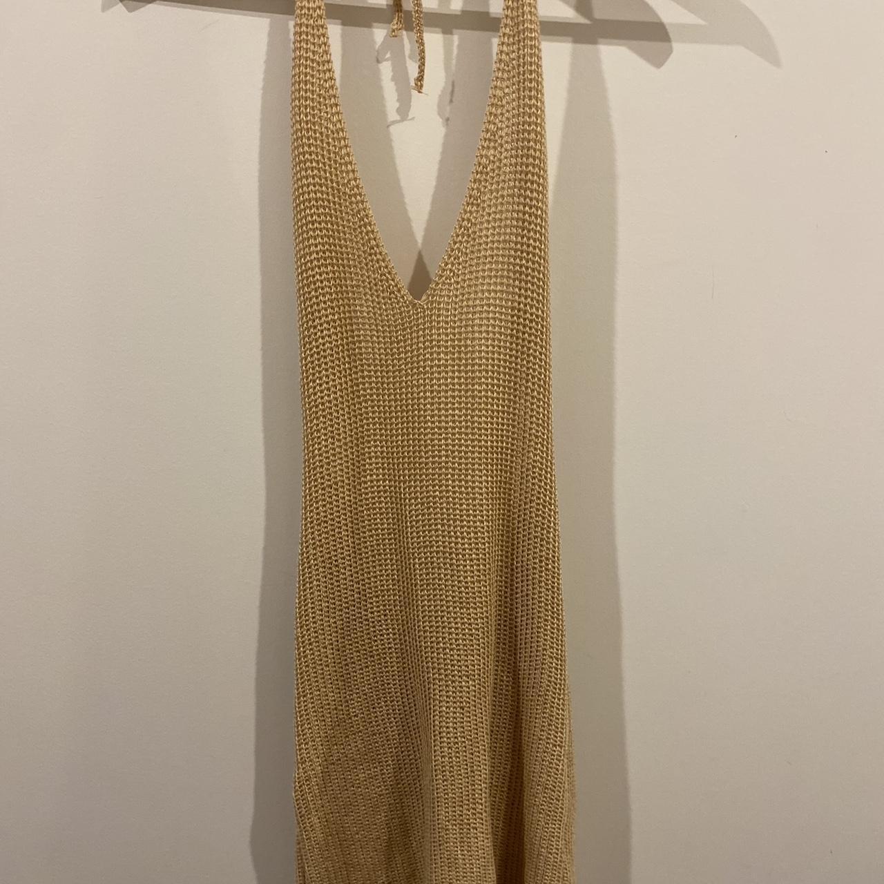 Tan cover up dress. Never worn. - Depop