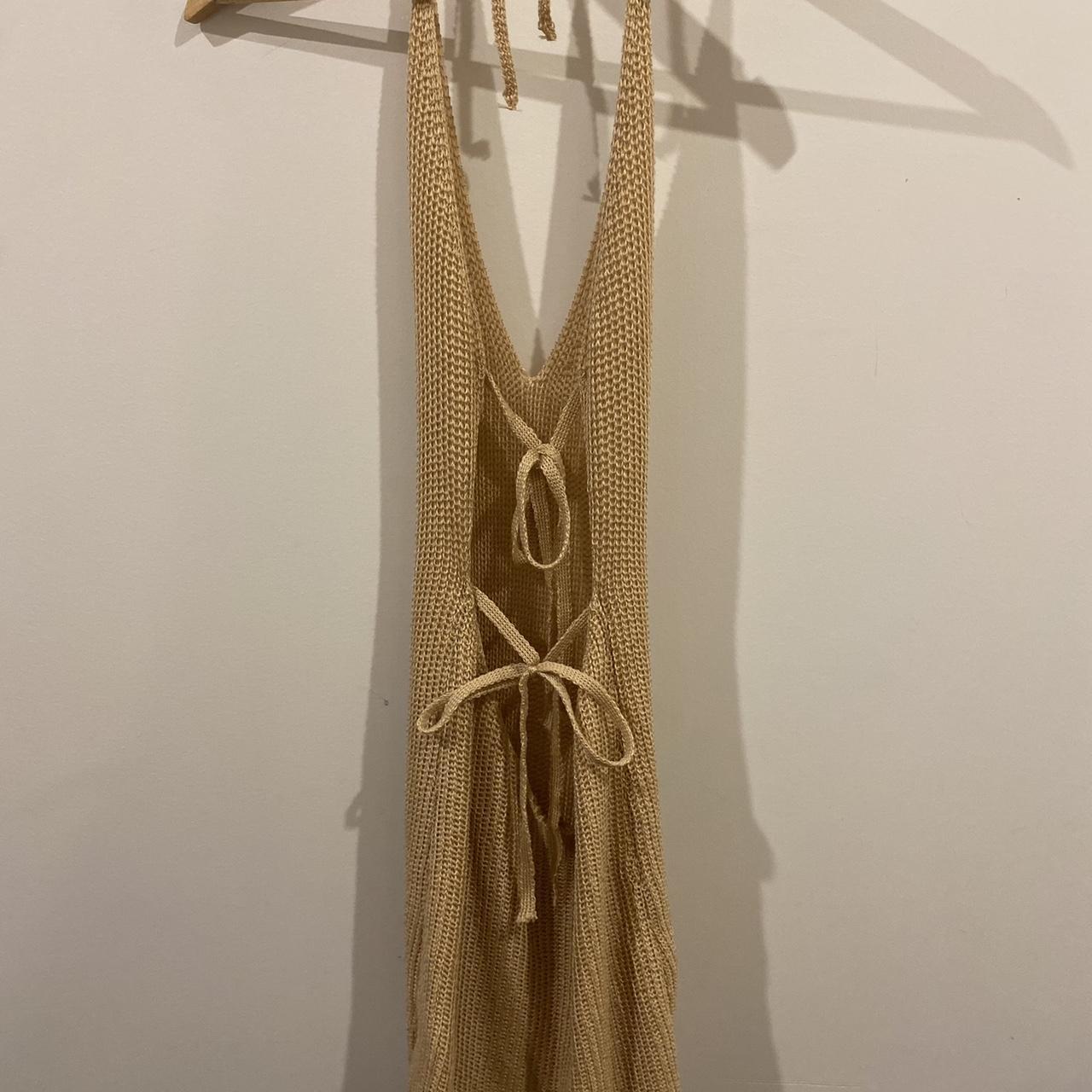 Tan cover up dress. Never worn. - Depop