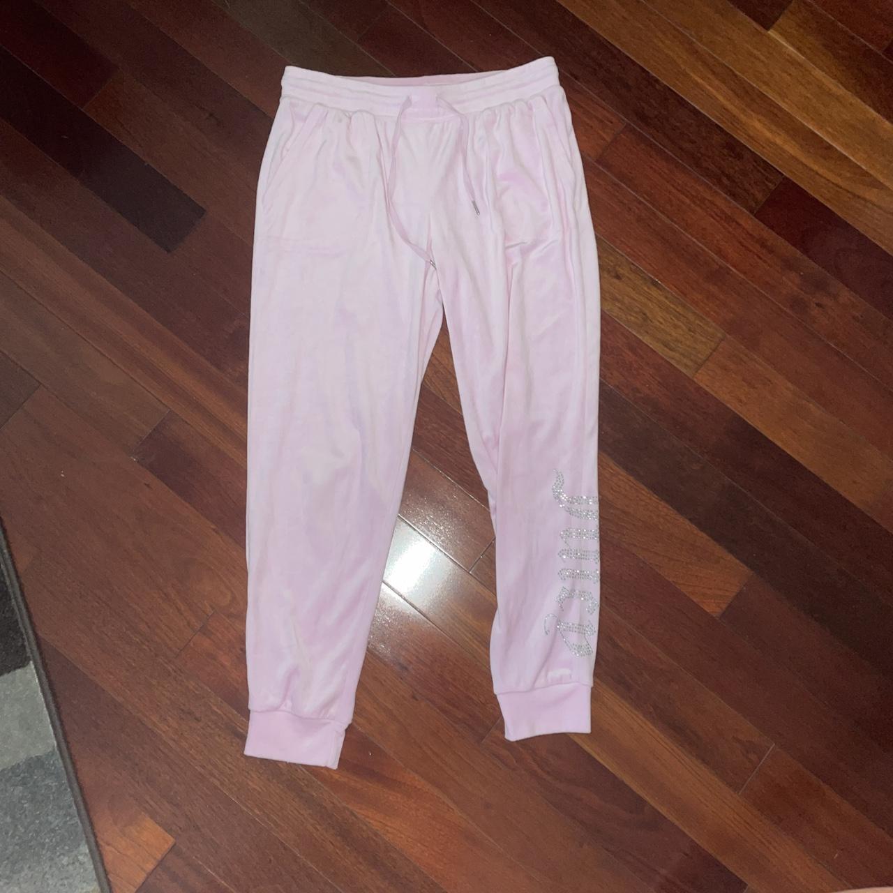Light Pink Juicy Couture velour track pants Like... - Depop