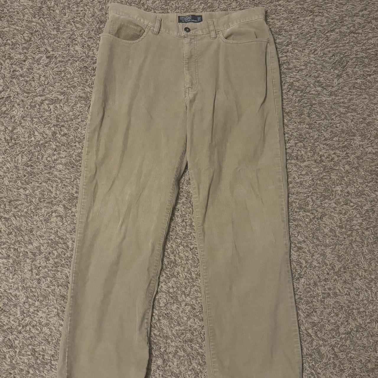 Ralph Lauren corduroy pants tan color 34x32 Small... - Depop