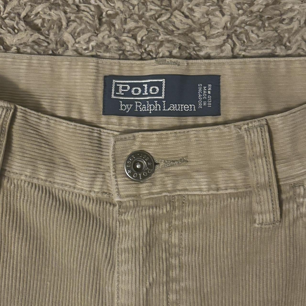 Ralph Lauren corduroy pants tan color 34x32 Small... - Depop
