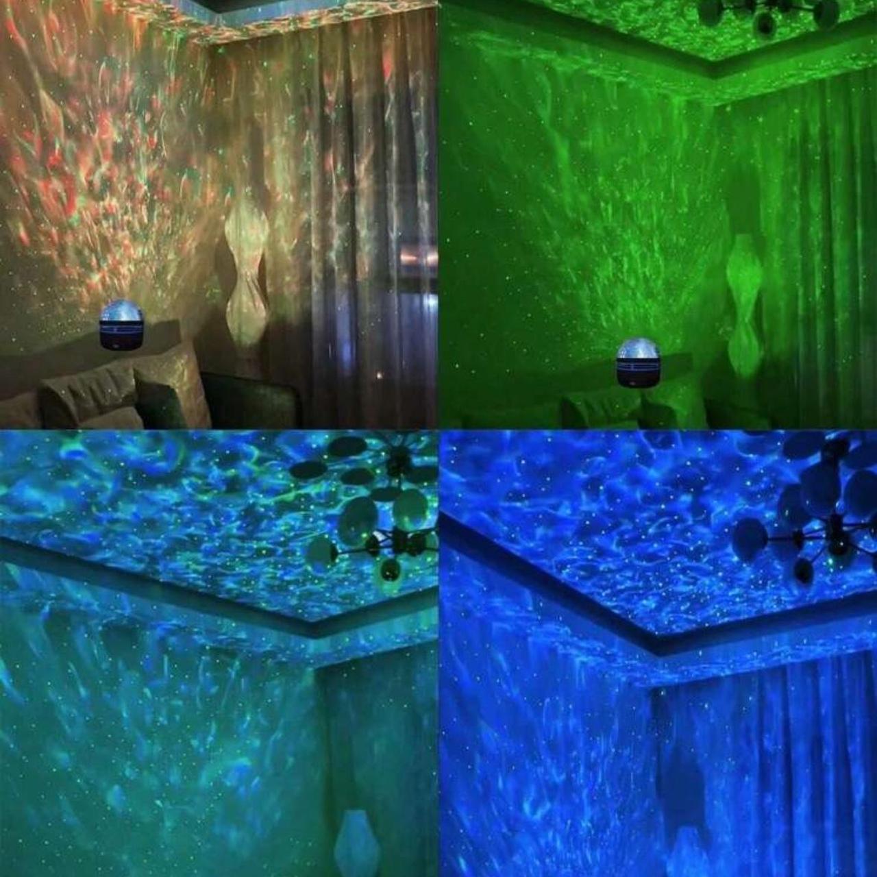 Multi-coloured LED projector light for bedroom,... | Depop