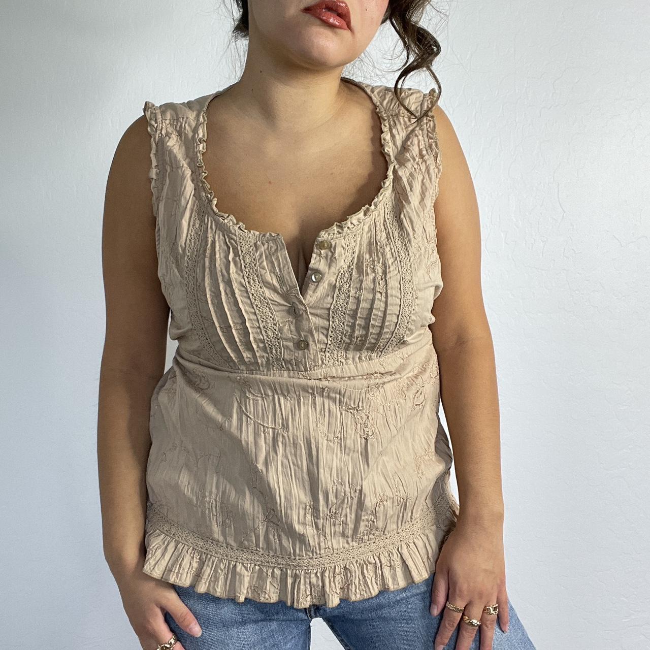 American Vintage Women's Tan Vest | Depop