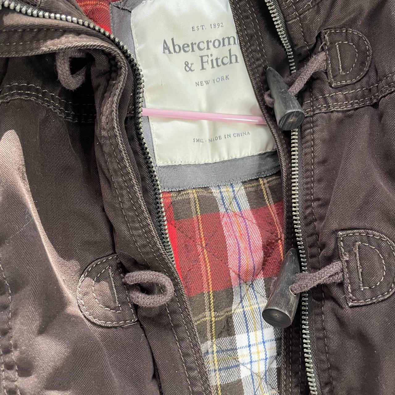 Y2K Abercrombie and Fitch brown jacket very warm and... - Depop