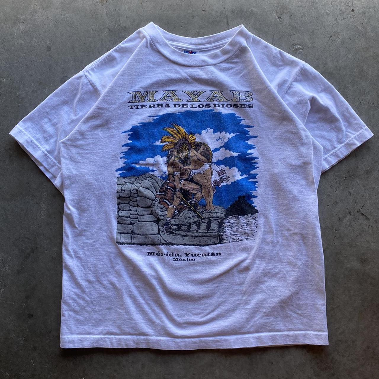 Vintage Mayan Aztecas Graphic Tee Such A Sick Piece... - Depop