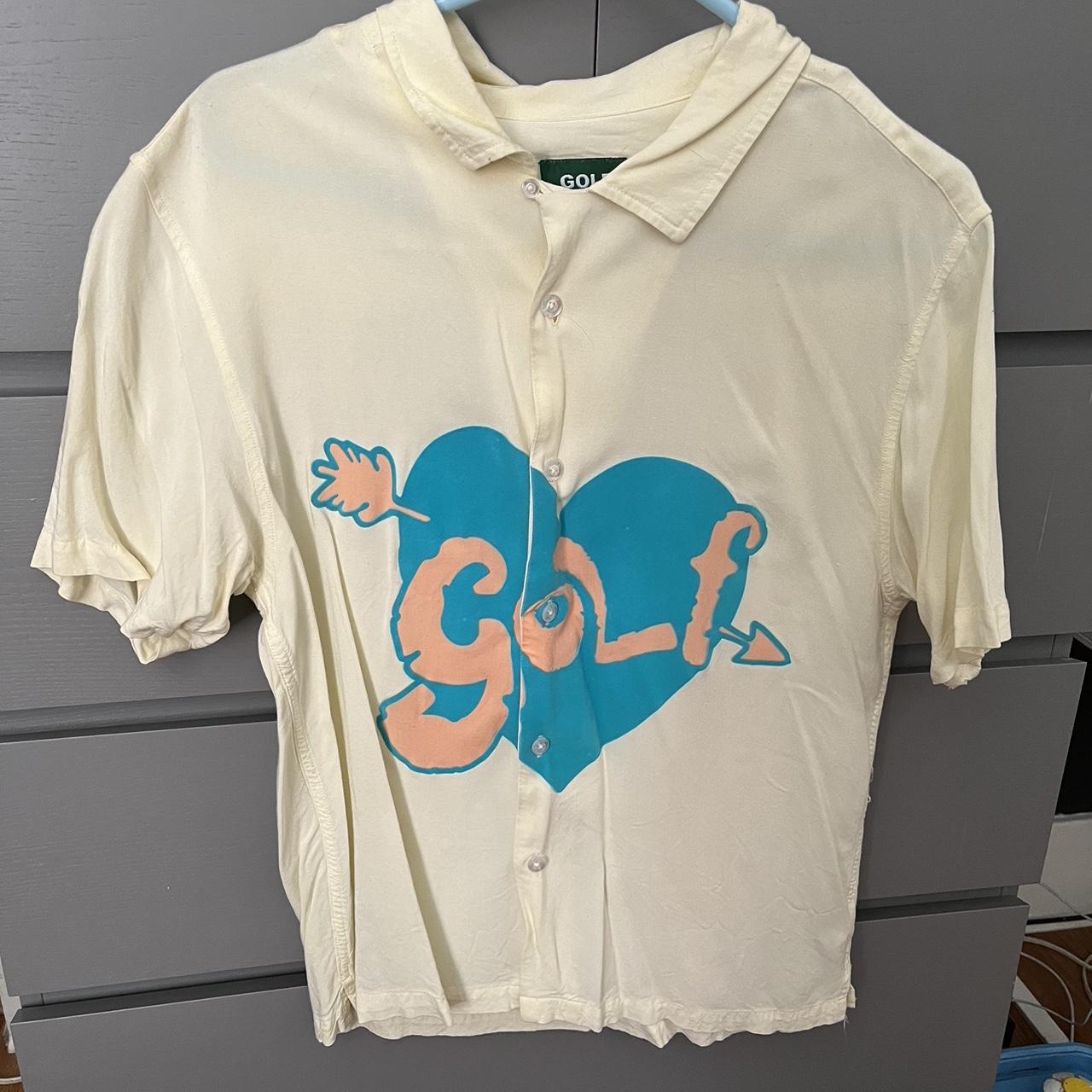 golf wang cupid heart button up #tylerthecreator... - Depop