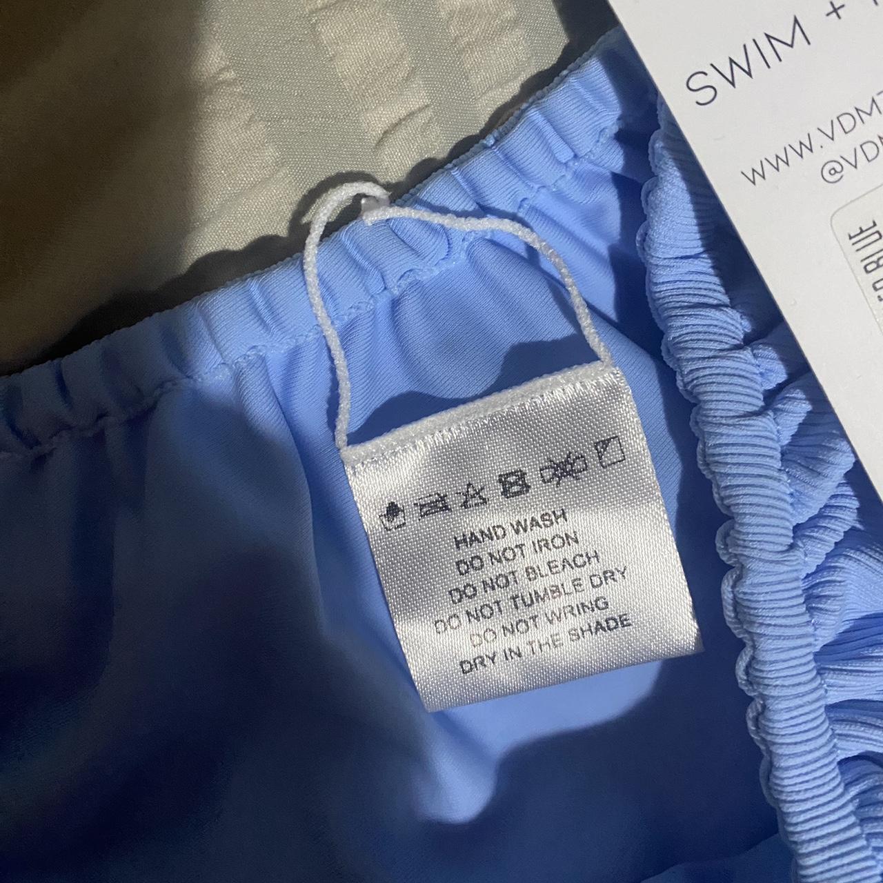 VDM the label blue shirred swim breifs Reversible... - Depop