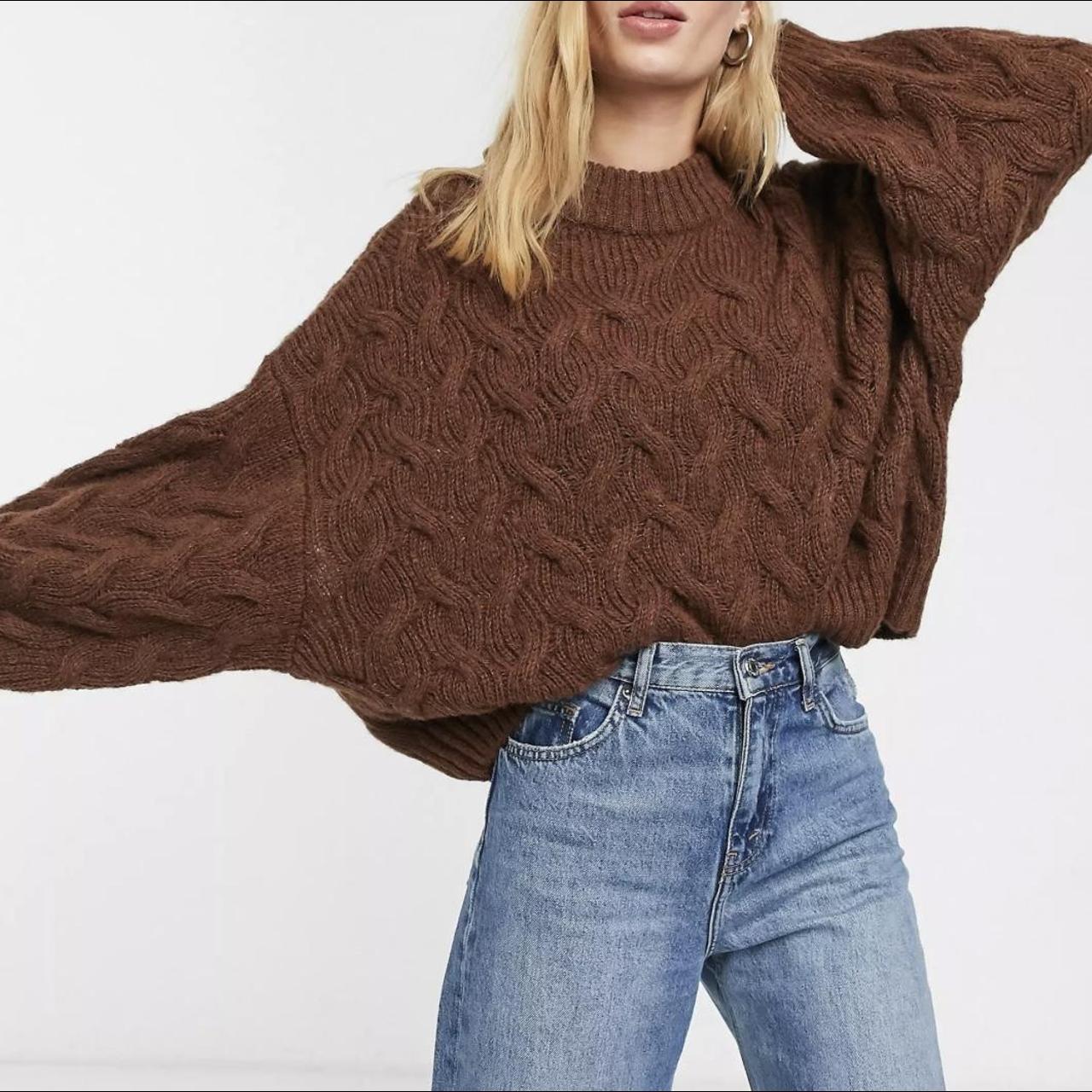 Weekday Women's Brown Jumper | Depop