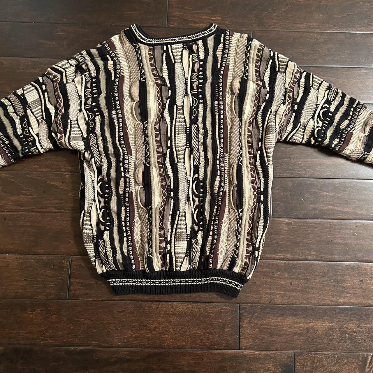 Retro coogi style knit sweater XL Excellent... - Depop