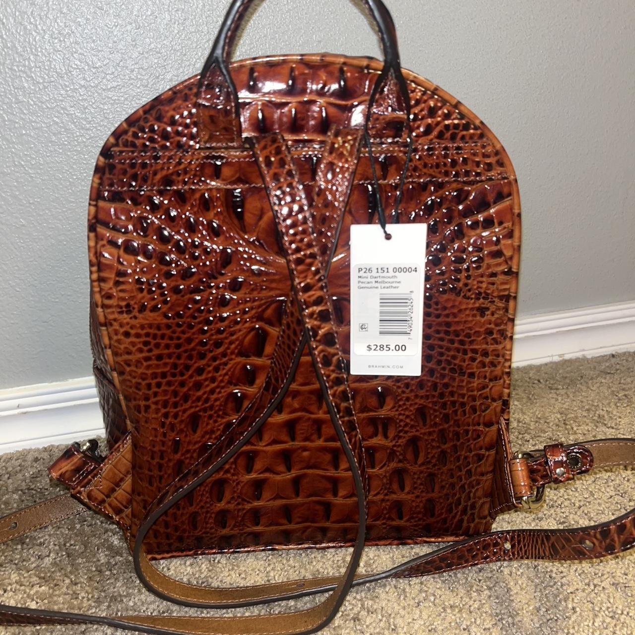 Brahmin backpack small never used - Depop