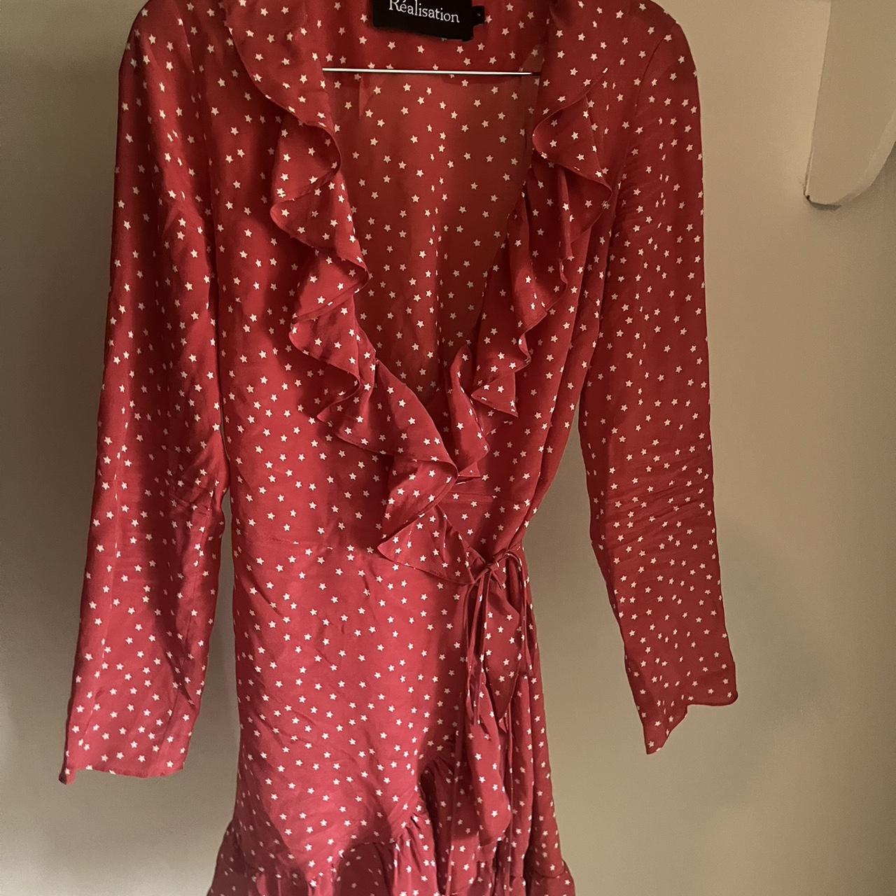 realisation par alexandra wrap dress in red... - Depop